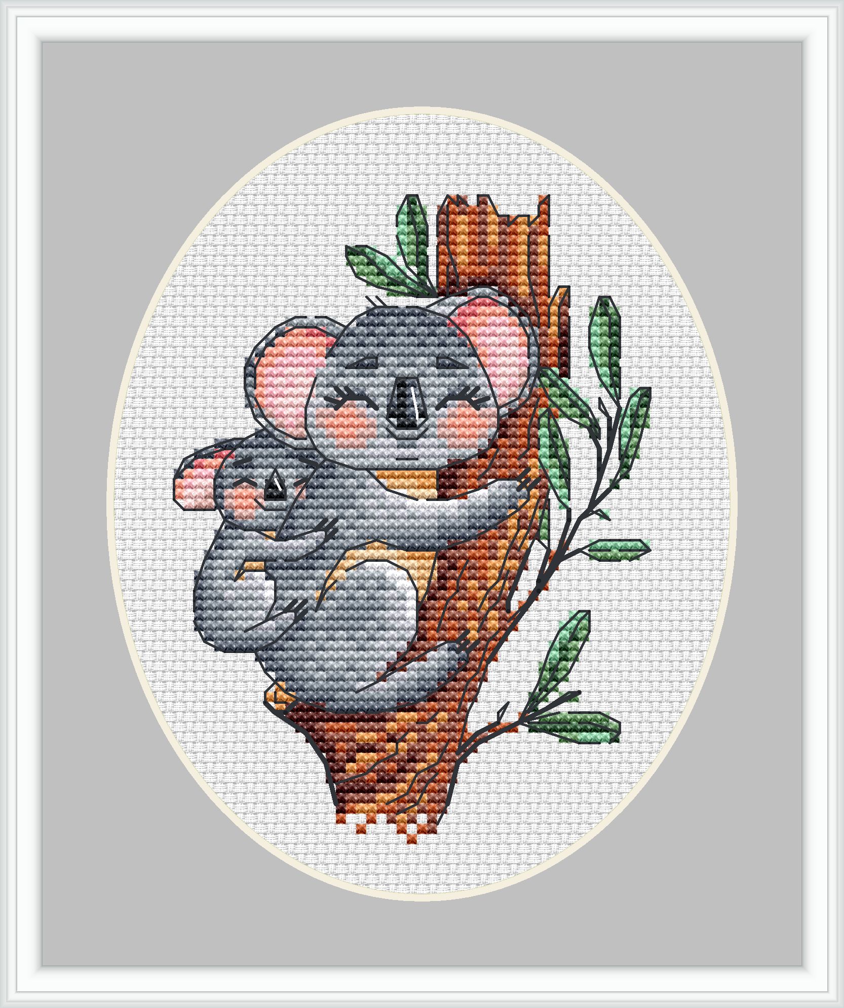 Koalas Cross Stitch Pattern Australia Cross Stitch Pattern F | Inspire ...