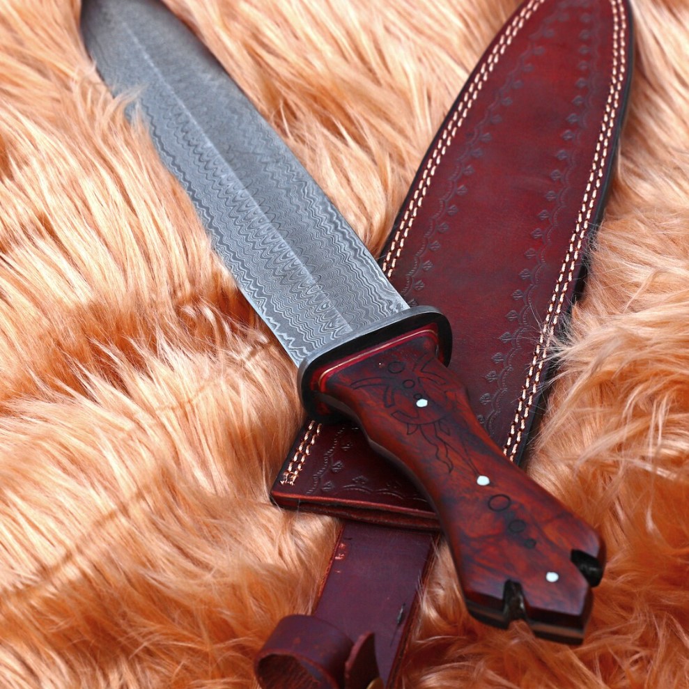 Morningstar Full Tang Damascus Steel Dagger Hand Forged | Inspire Uplift