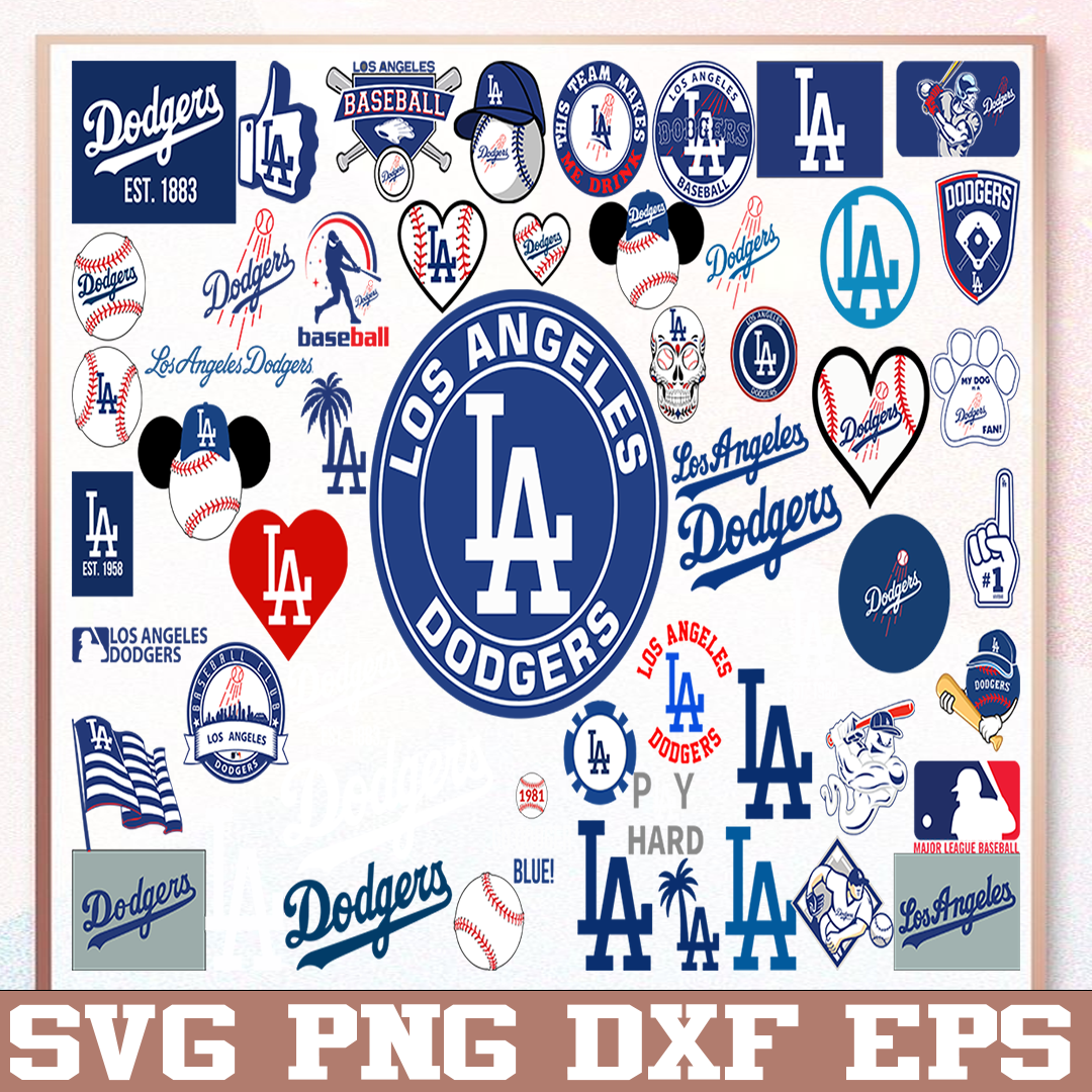 Bundle 55 Files LA Dodgers Baseball Team SVG, LA Dodgers Svg | Inspire ...