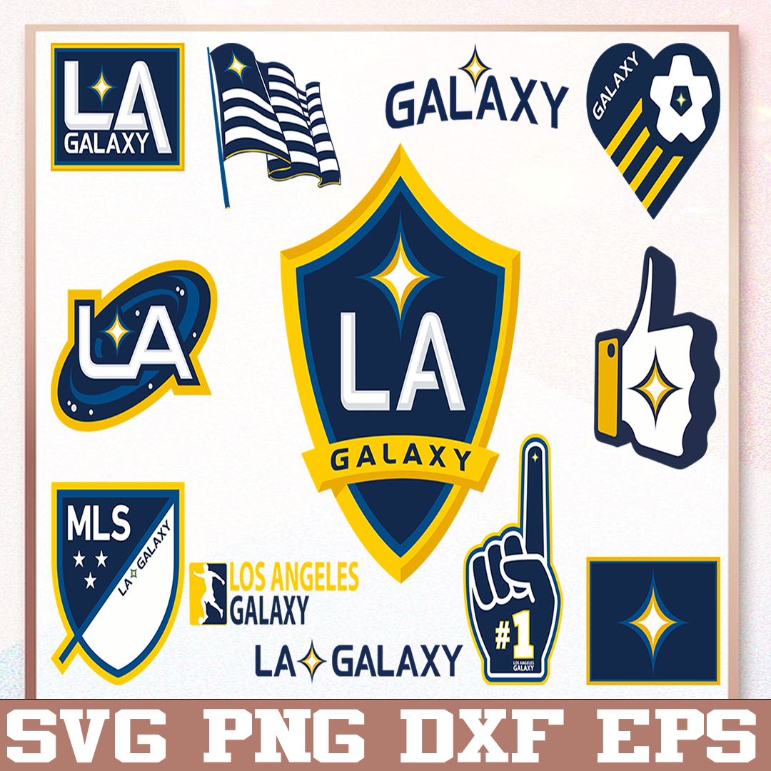 Bundle 12 Styles MLS LA Galaxy Soccer Team svg, LA Galaxy sv - Inspire ...