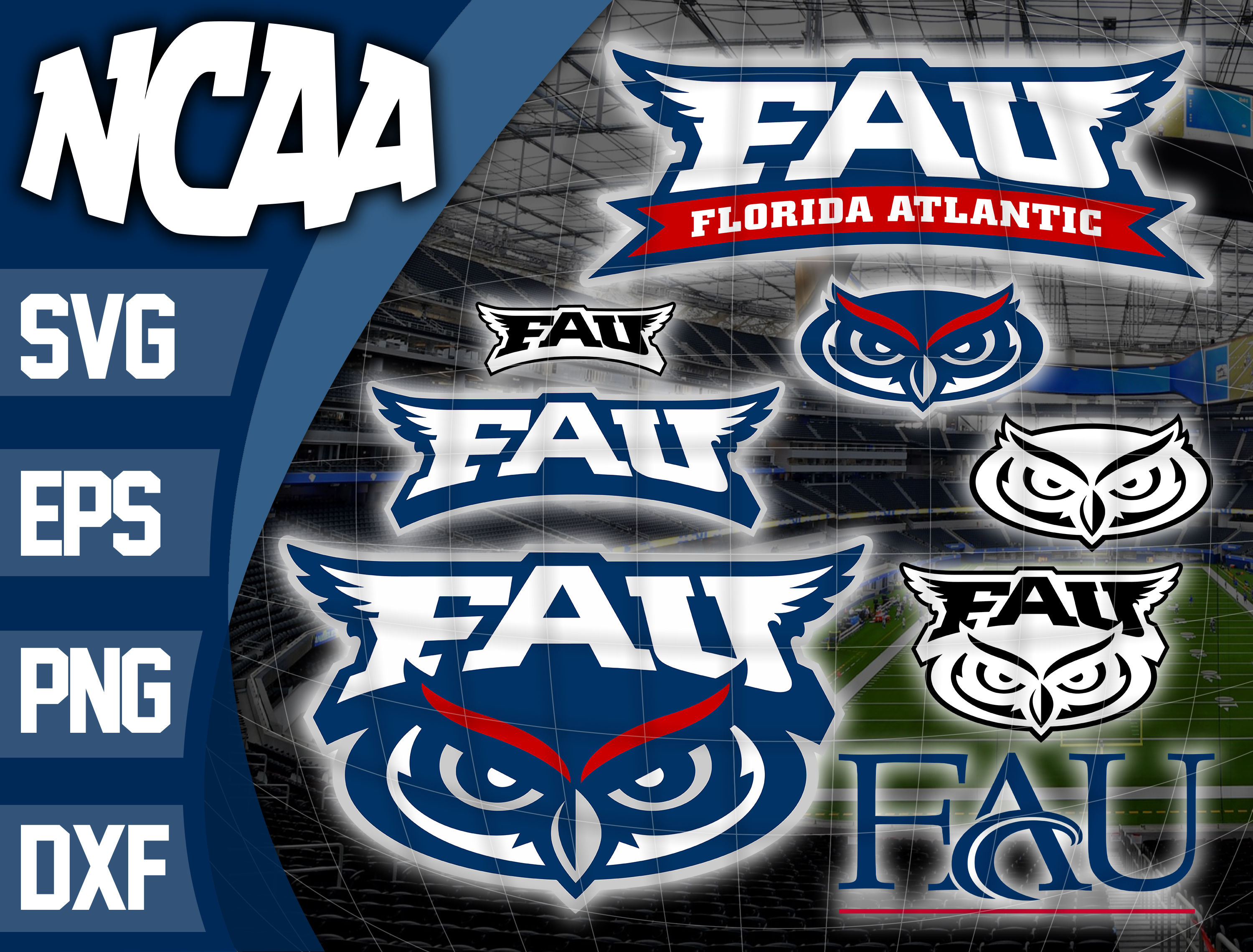 Florida Atlantic Owls SVG bundle , NCAA svg, logo NCAA bundl | Inspire ...