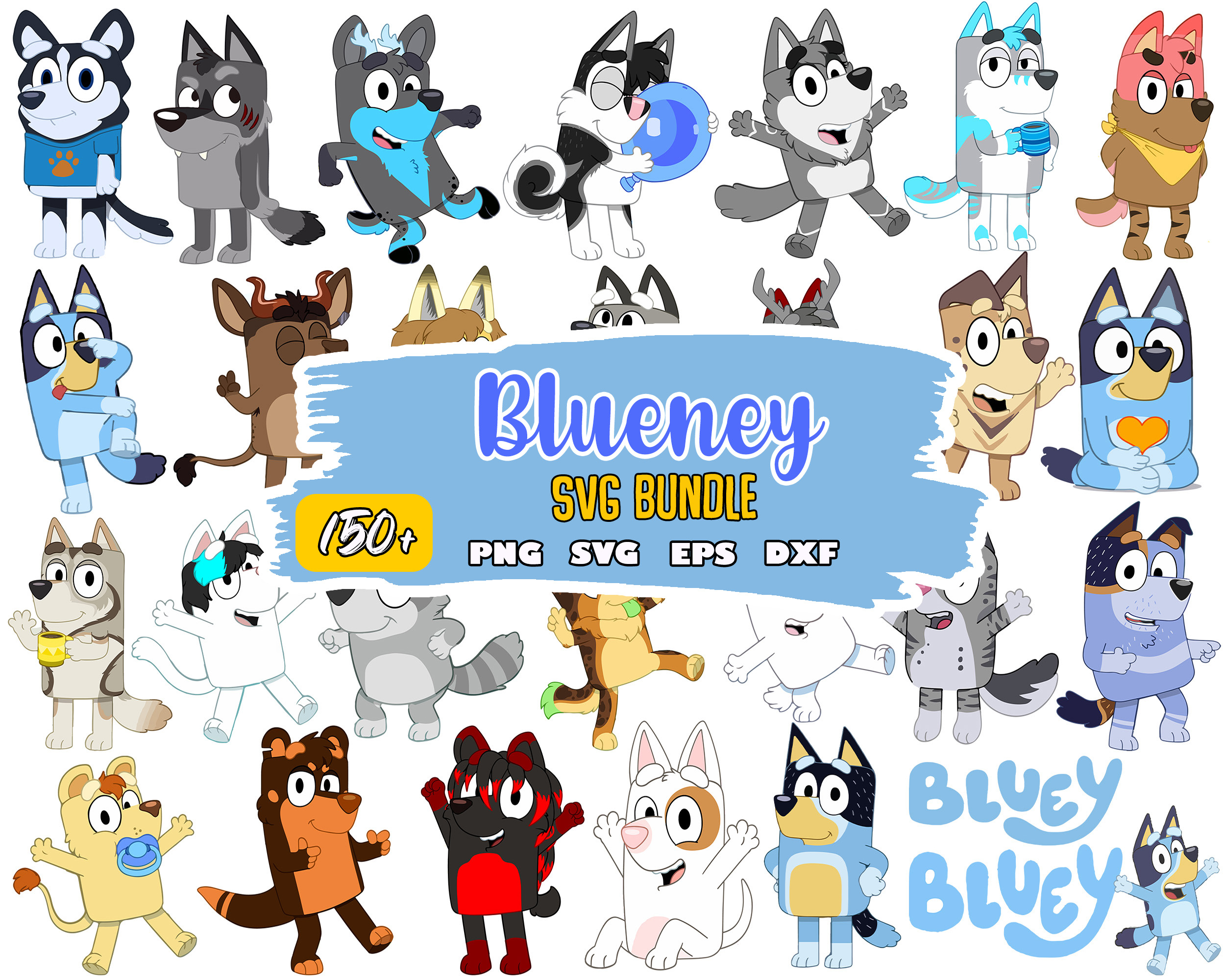 Bluey SVG bundle , Bluey SVG bundle , Silhouette, Digital do | Inspire ...