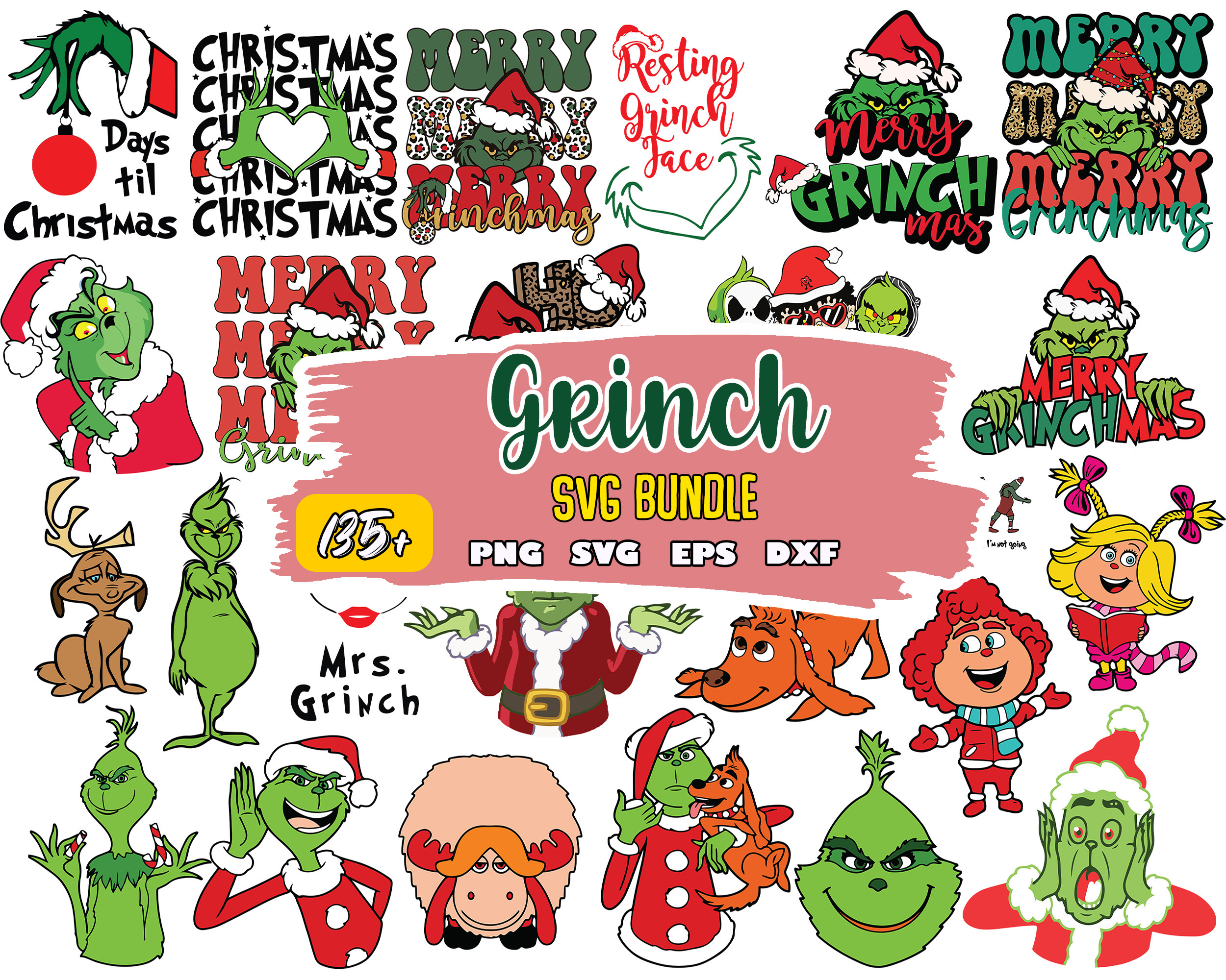 Grinch Bundle SVG, Grinch SVG, Grinch Cutting Image, Christm | Inspire ...
