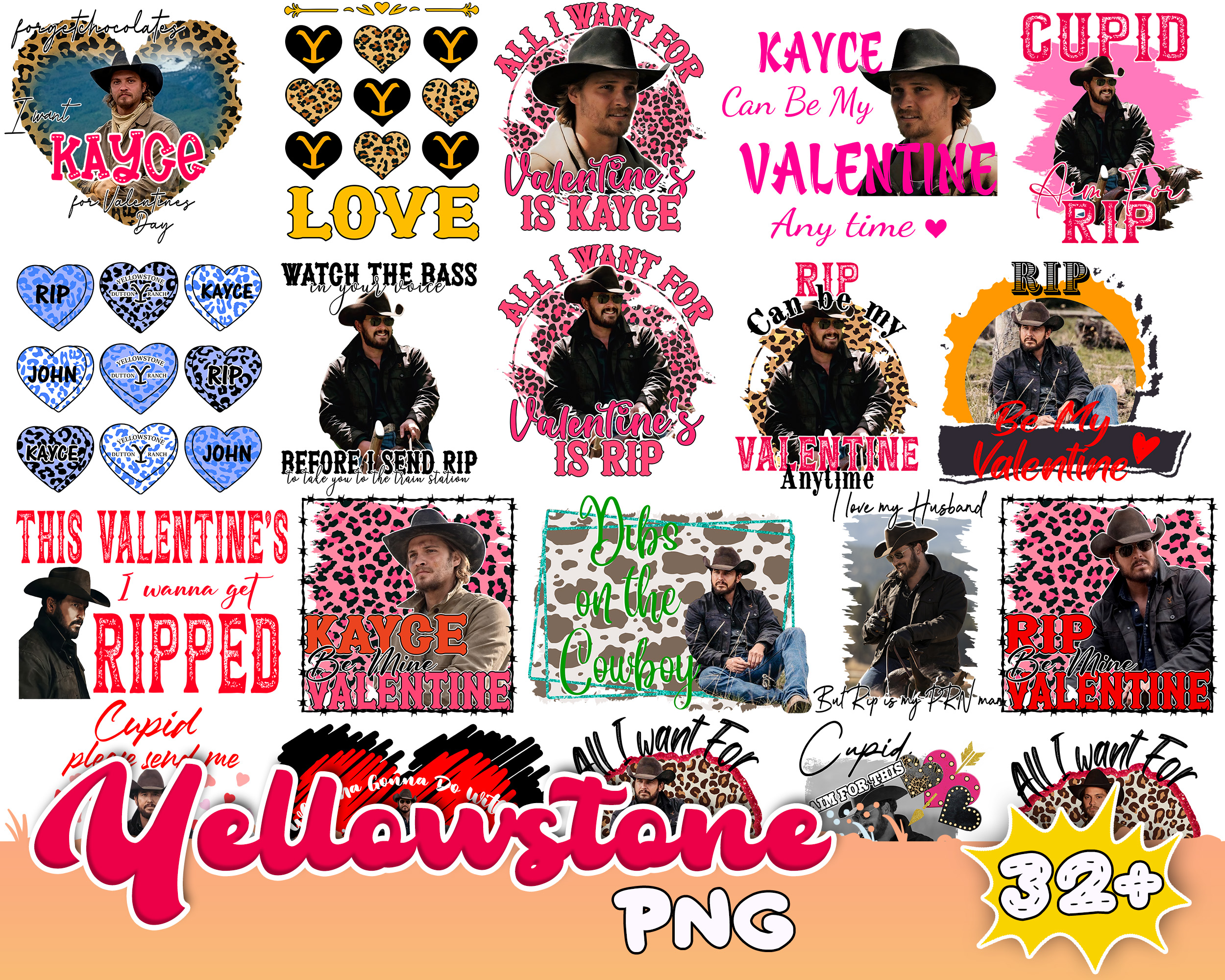 Yellowstone Valentine Bundle Png, Rip Yellowstone Png, Valen | Inspire ...