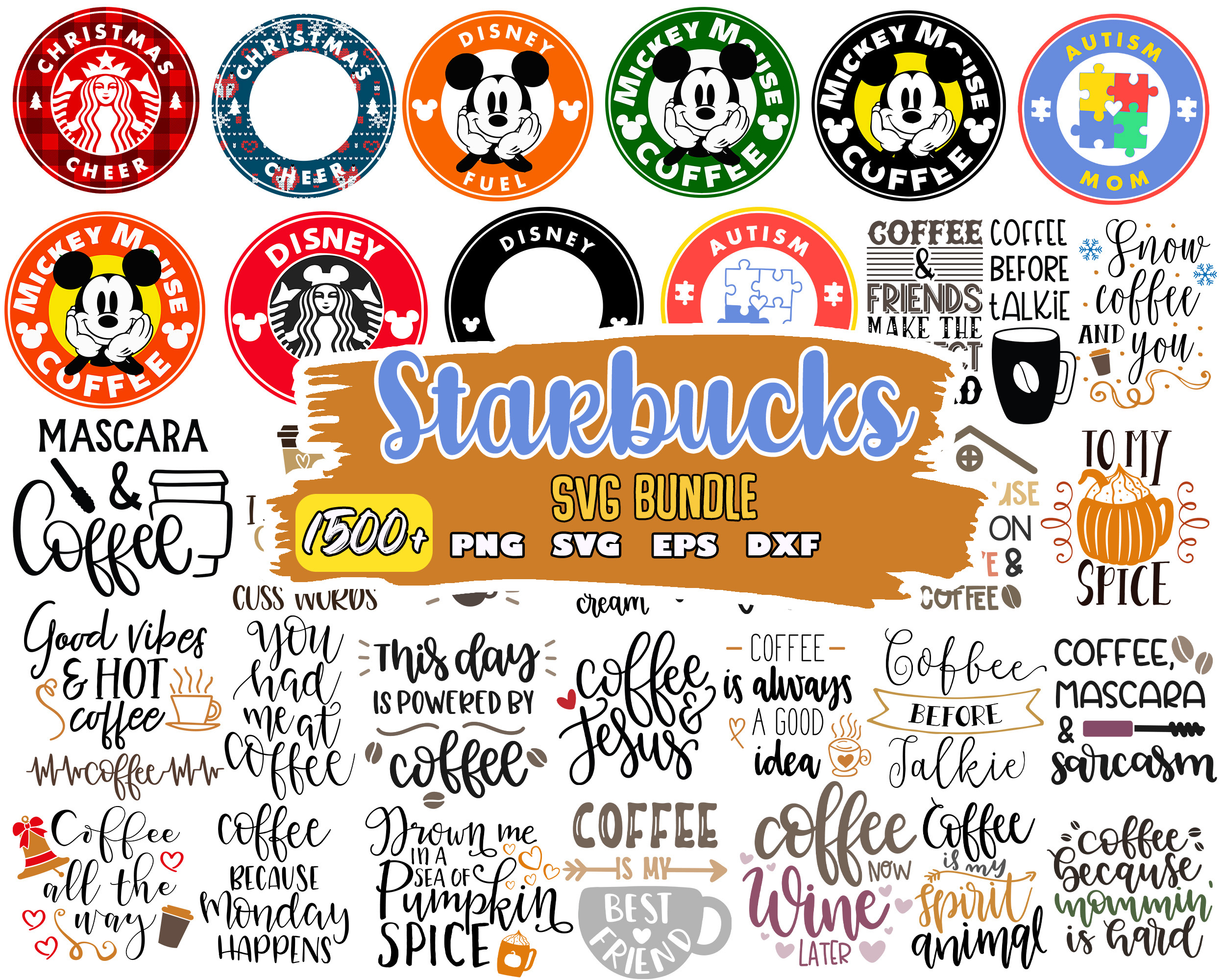 Starbucks svg, Starbucks bundle svg, Starbucks cup wrap bunl | Inspire ...