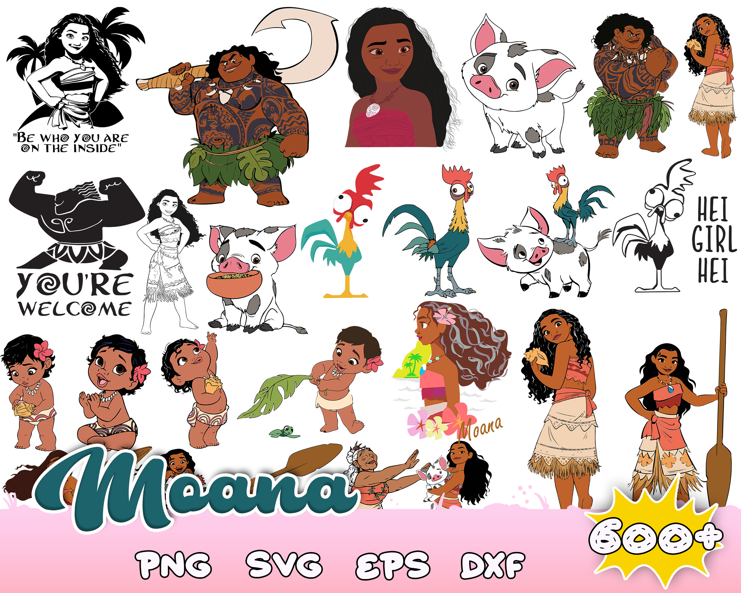 600 Moana Svg bundle File, Svg, Png, Dxf, Eps, cricut | Inspire Uplift