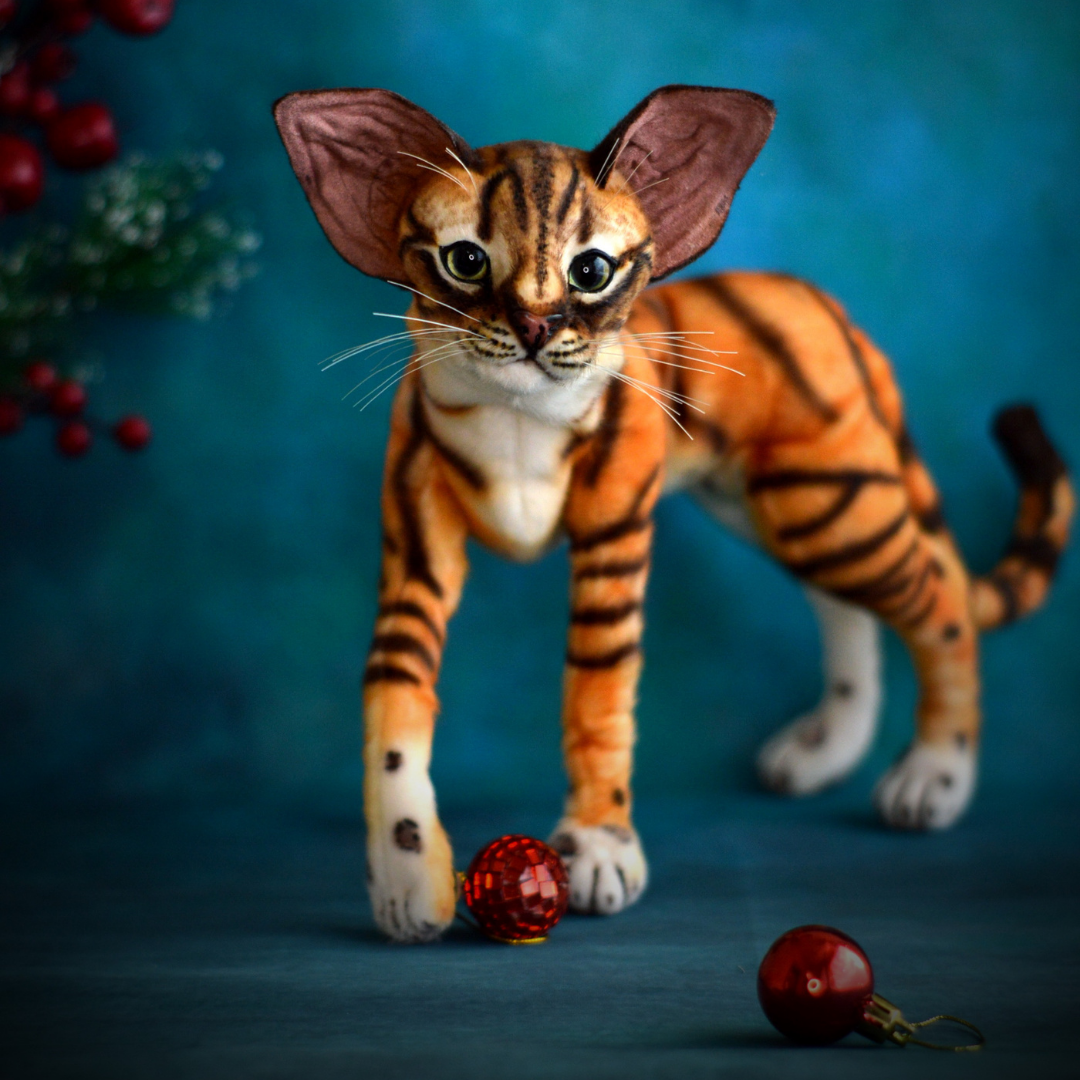 MADE TO ORDER Bengali Cat Art Doll Animal | Inspire Uplift