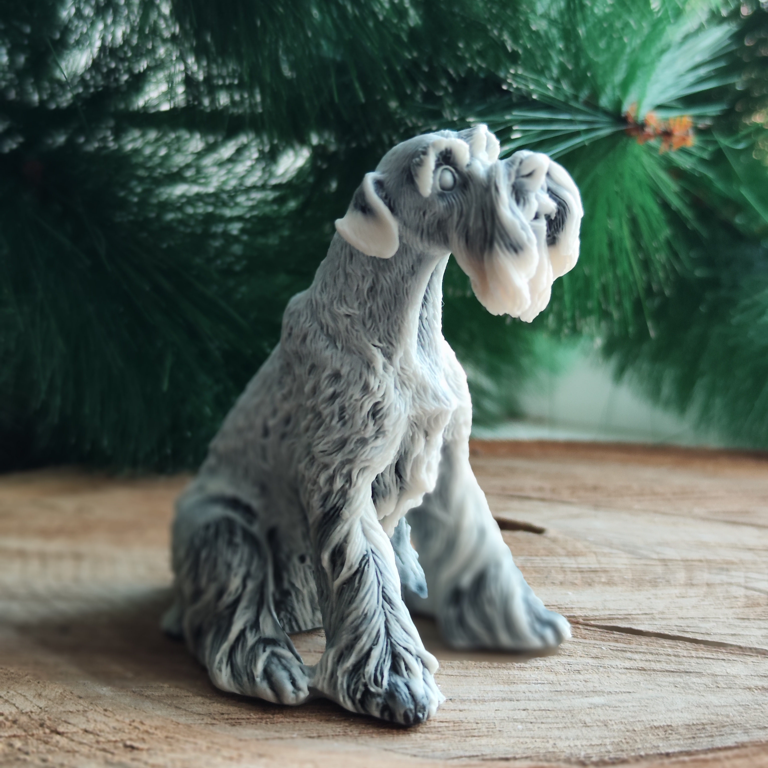 Figurine Schnauzer of the marble chips, schnauzer statuette | Inspire ...