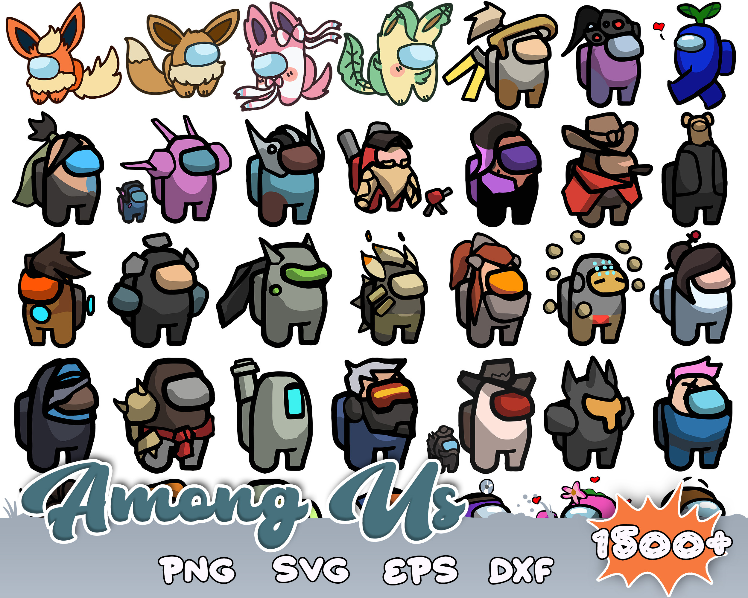 Among Us Bundle Svg, Among Us Svg, Among Us Character Svg, P | Inspire ...