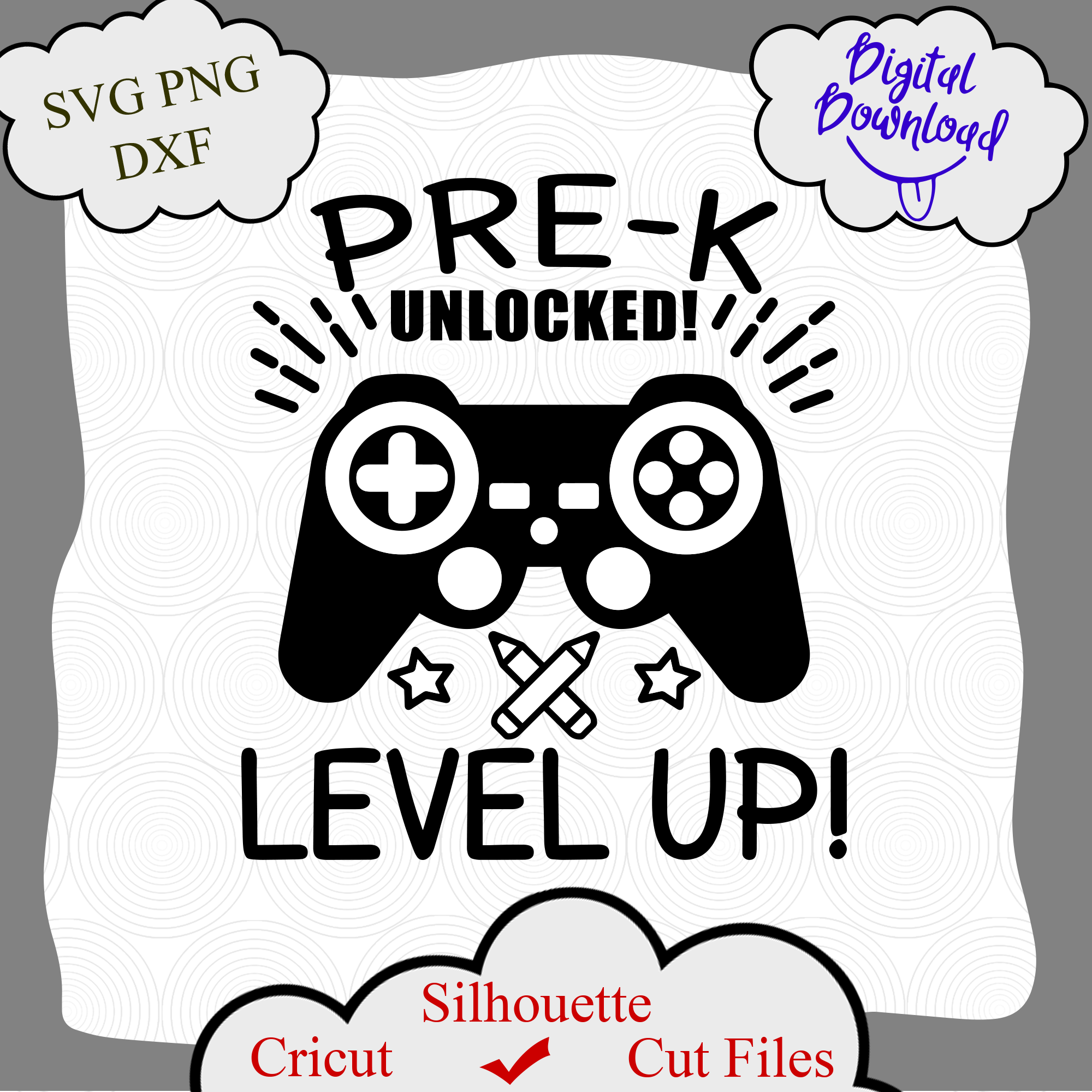 Pre-K Unlocked Level Up Funny Computer Game Joystick Control - Inspire ...