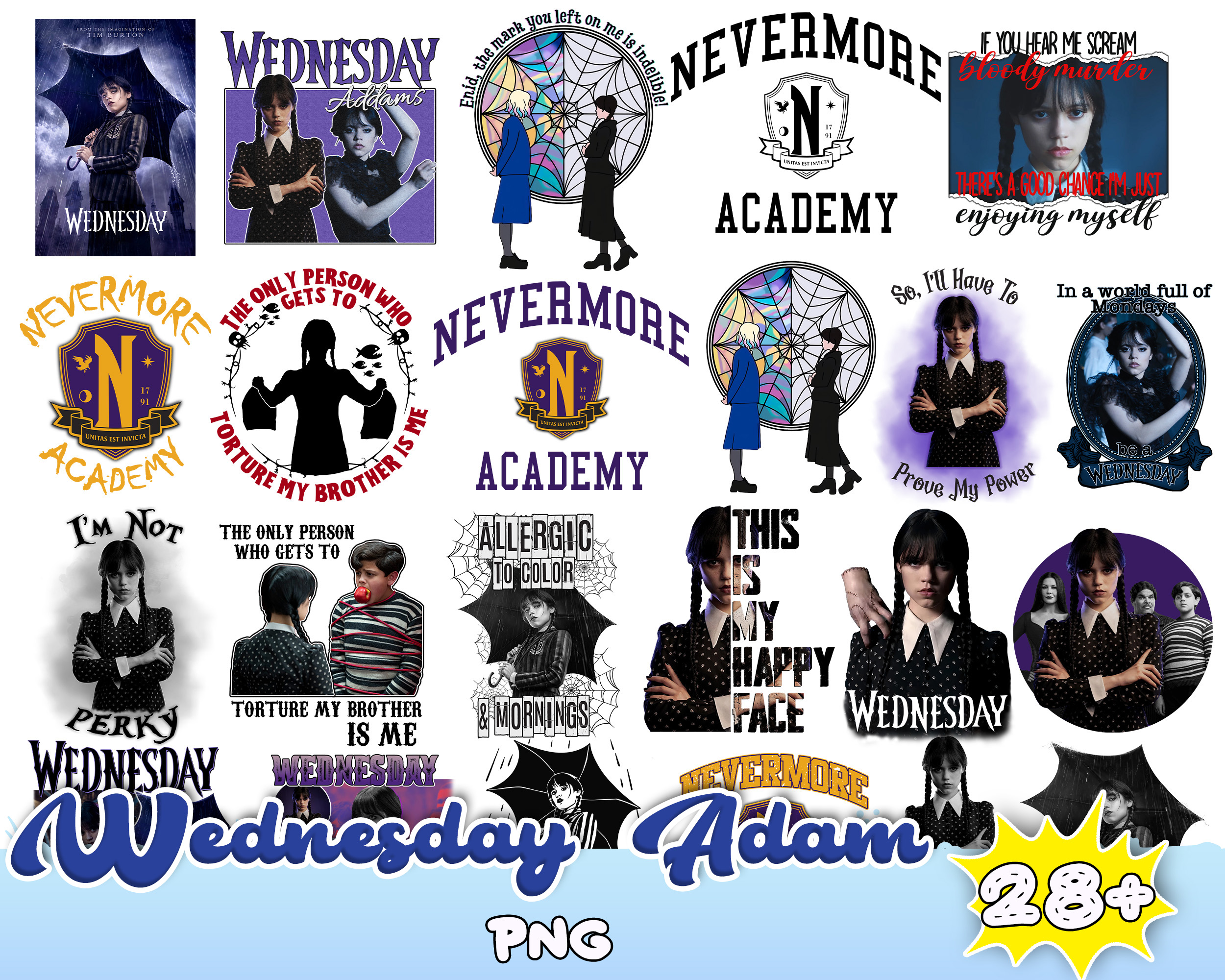 25 Wednesday PNG, wednesday Clipart, Instant Download, wedne - Inspire ...