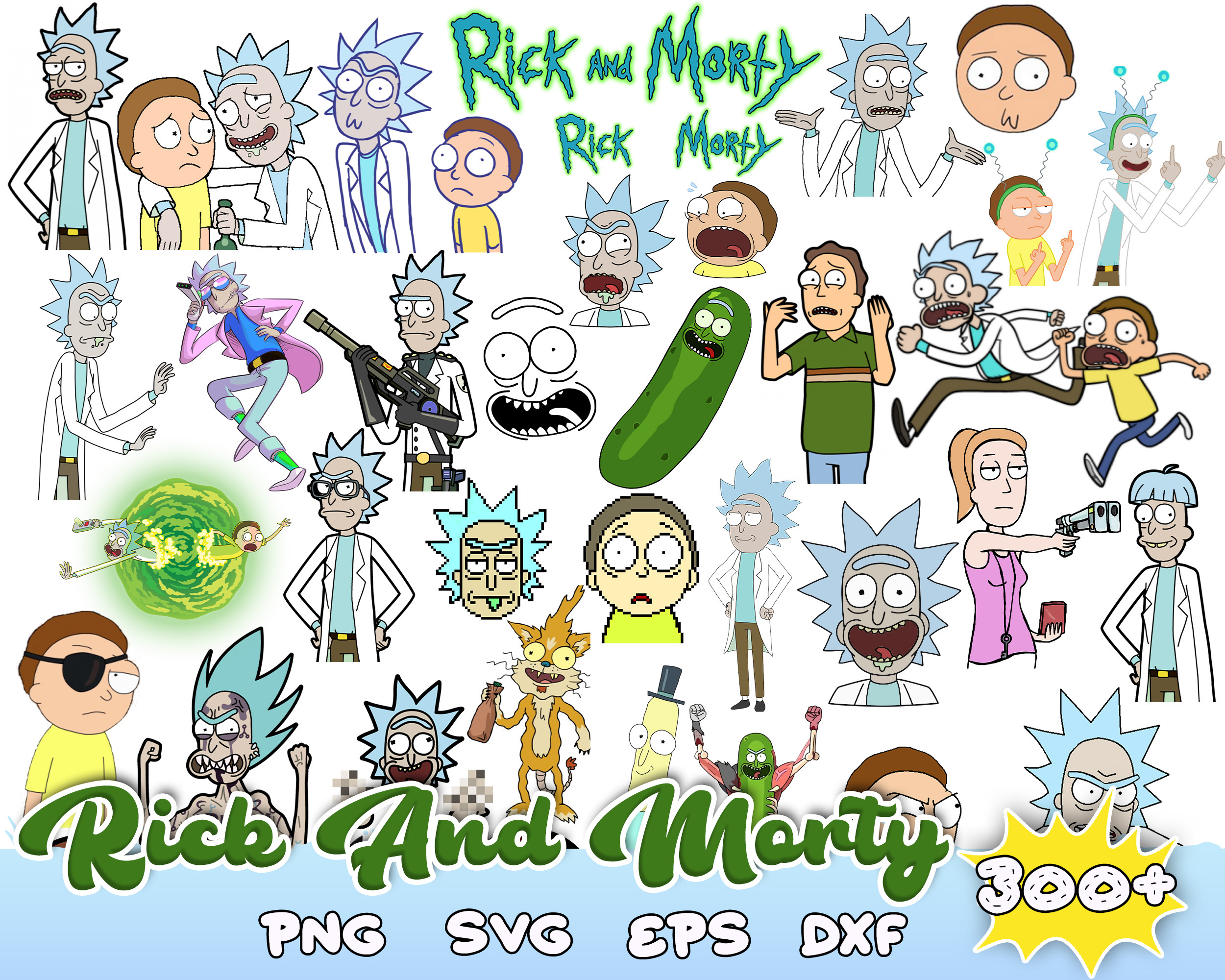 300 Rick and Morty SVG Bundle, Morty svg,png cut file, Rick | Inspire ...