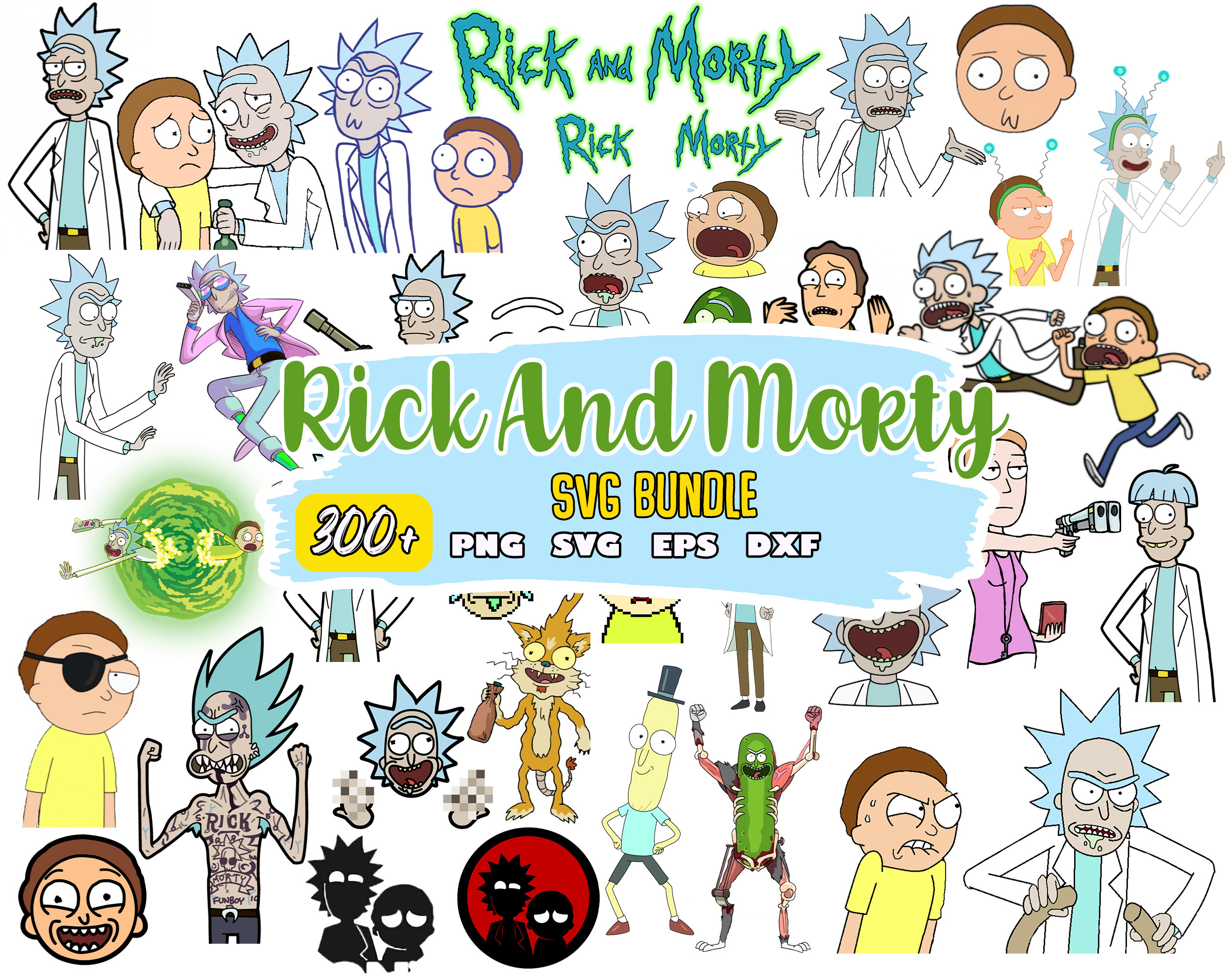 Rick And Morty Svg Bundle, Cartoon Svg, Morty Svg, Rick Sanc - Inspire ...