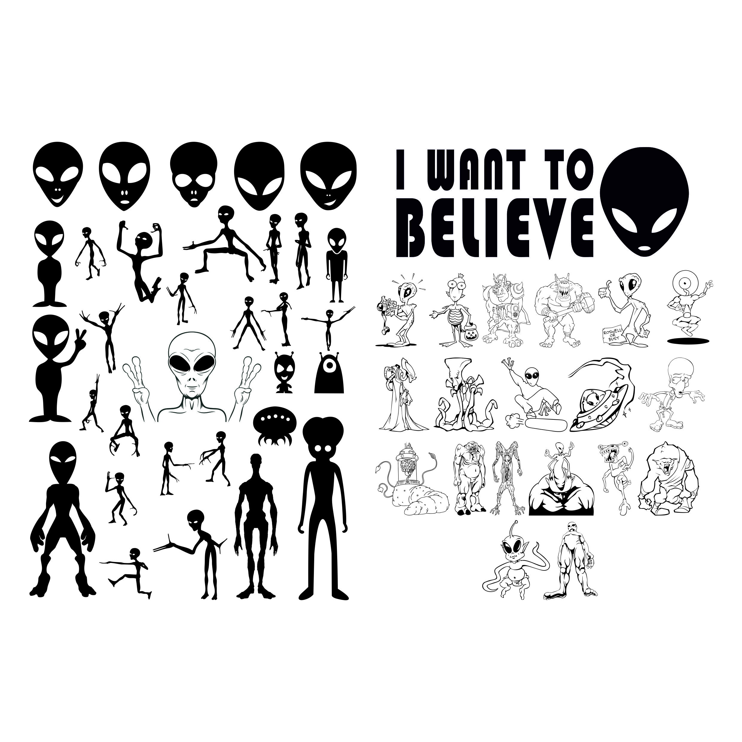 Alien SVG Bundle, Ufo svg, Aliens vector, Ufo cut files, Ali | Inspire ...