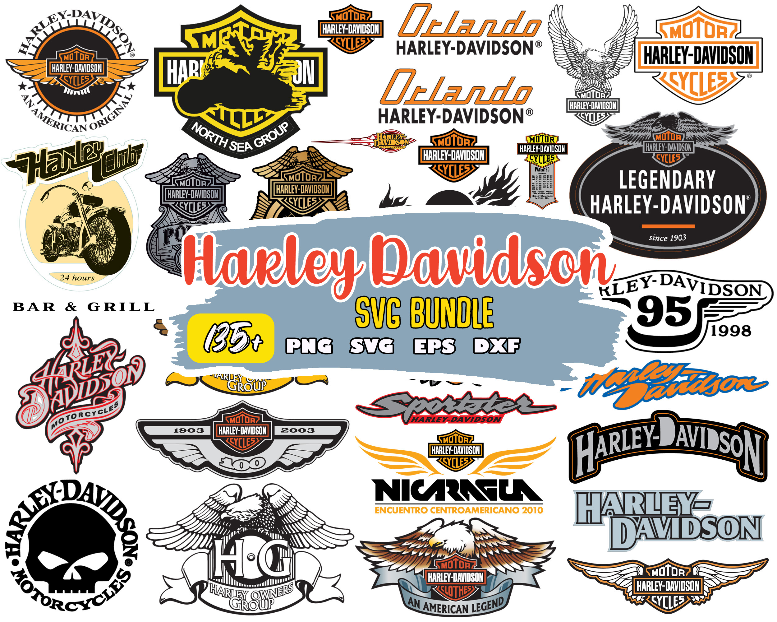 Harley Davidson Svg Bundle, Harley Davidson Svg, Motorcycle - Inspire ...
