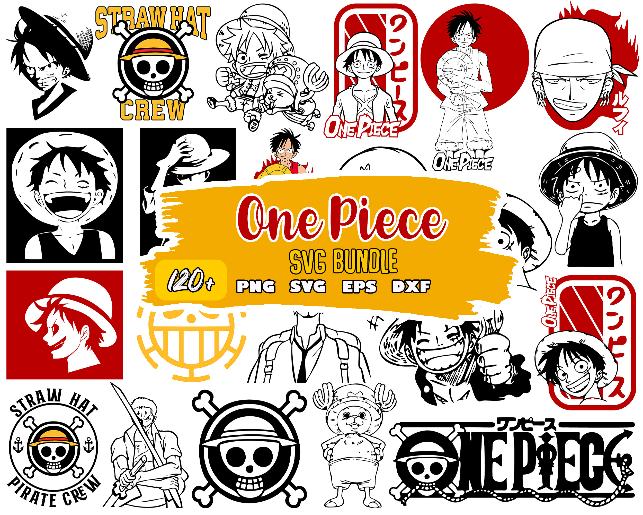 One Piece, Anime Bundle, One Piece Characters, Japanese SVG, - Inspire ...