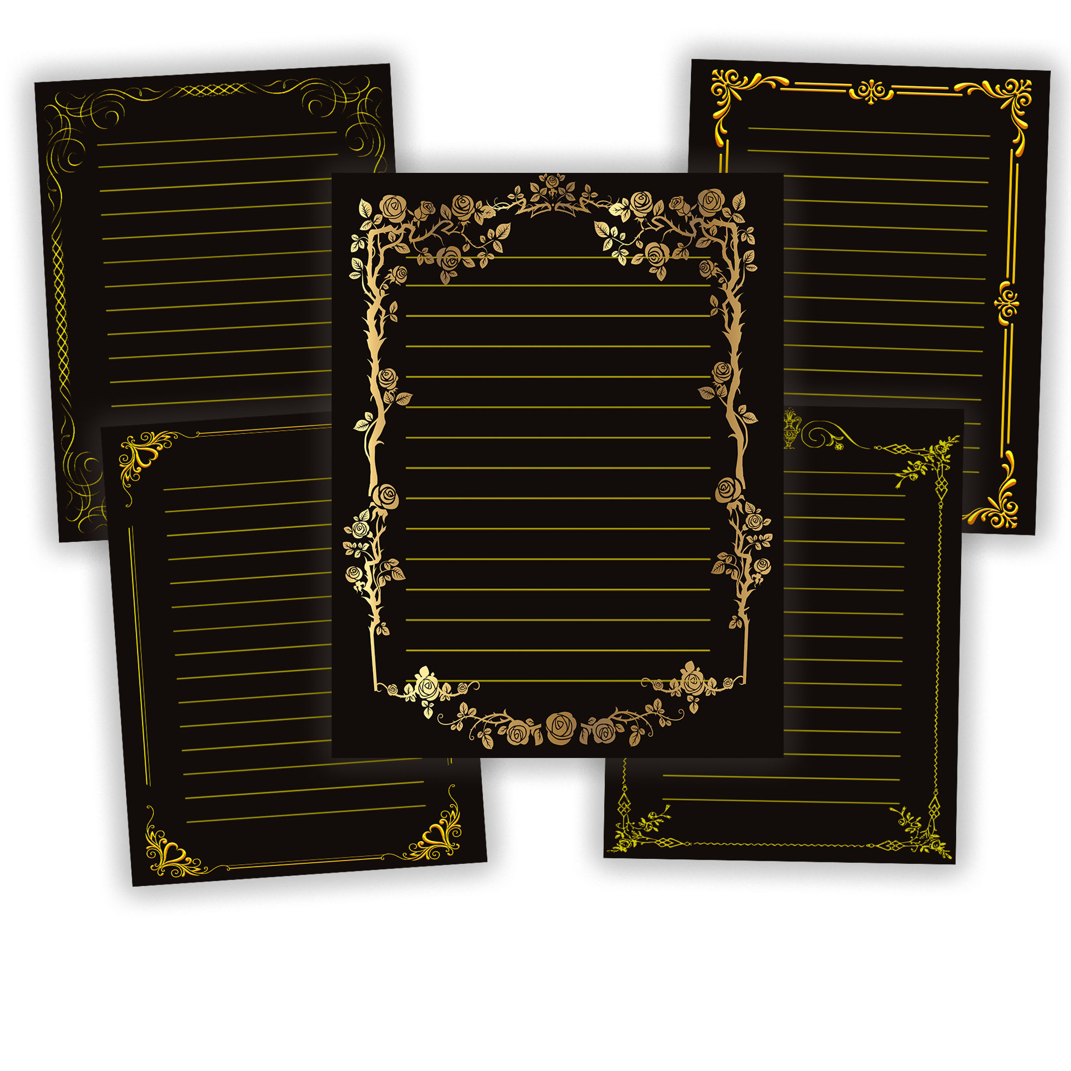 Printable black pages Lined Journal , Jounk Journal kit, Vin - Inspire ...