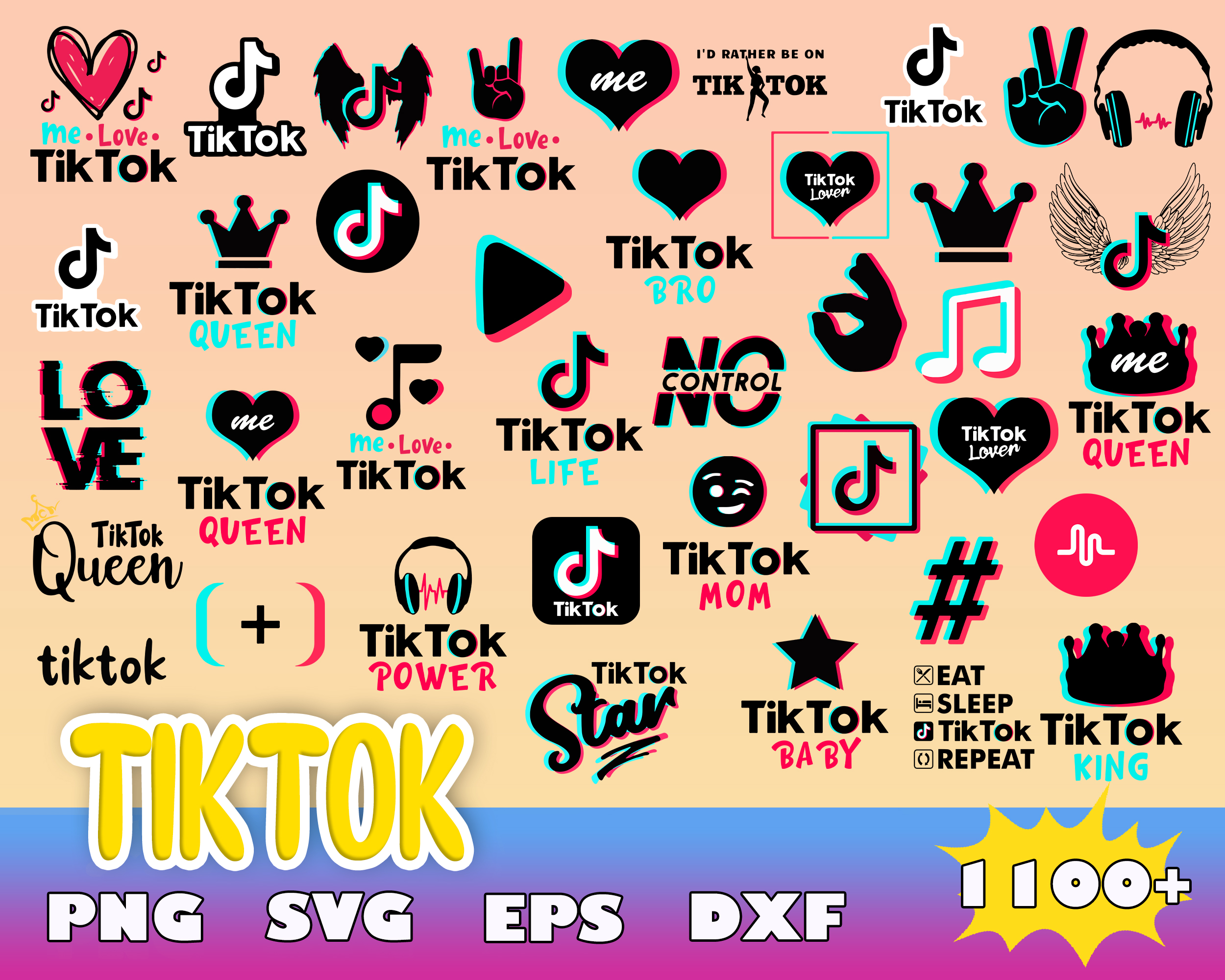 1000 TikTok Logo Svg Bundle, TikTok Svg, TikTok Logo Svg, Pe | Inspire ...