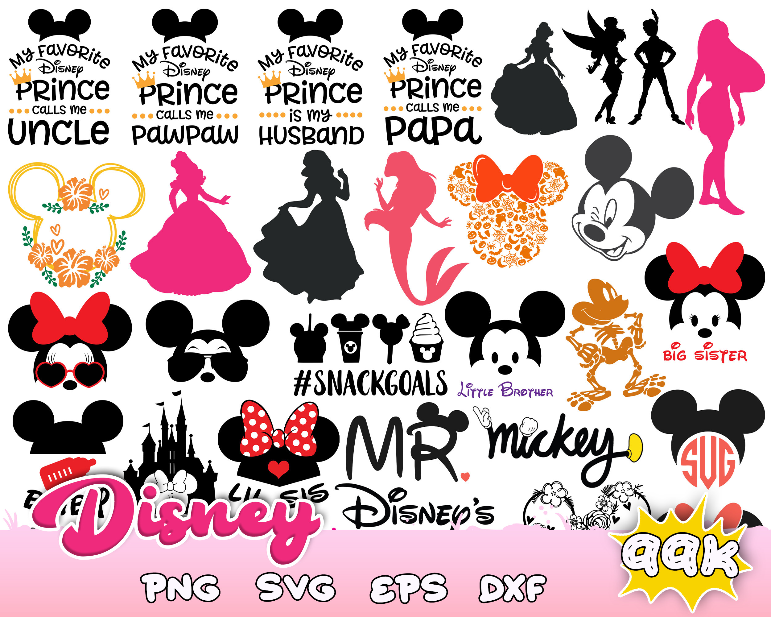 99k Disney Bundle Svg Png, Cricut Mickey Bundle, Disney SVG, | Inspire ...