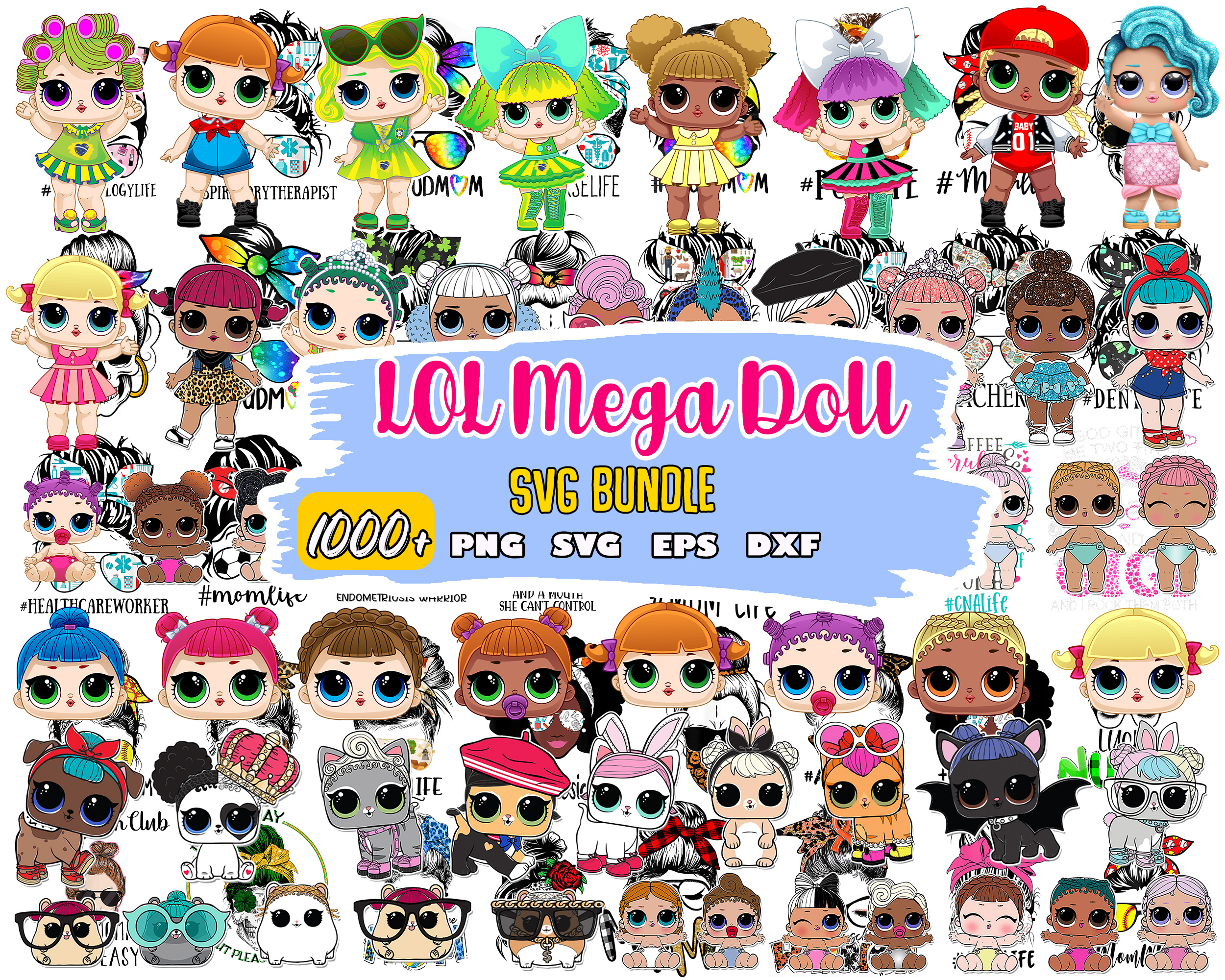 1000 Baby Doll Bundle Bundle dolls Svg, Beautiful Doll Png, | Inspire ...
