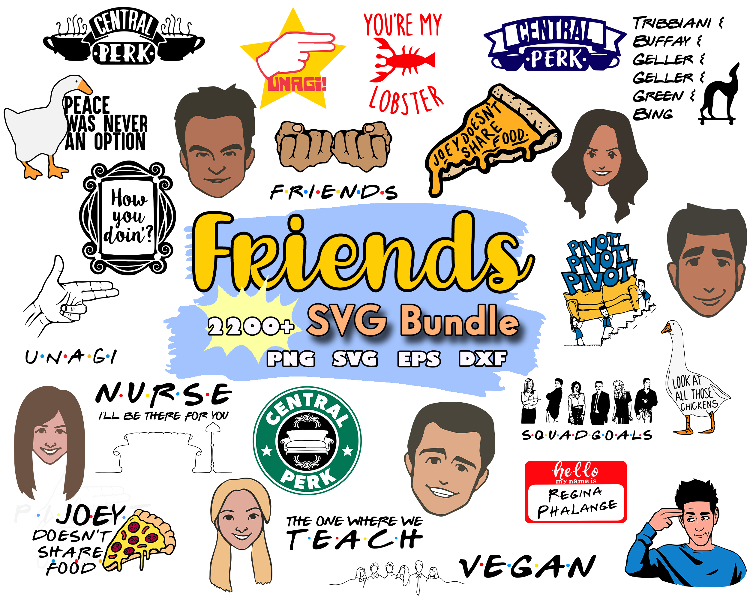Friends Svg Bundle, Friends Svg, Friends Movie Svg, Friends | Inspire ...