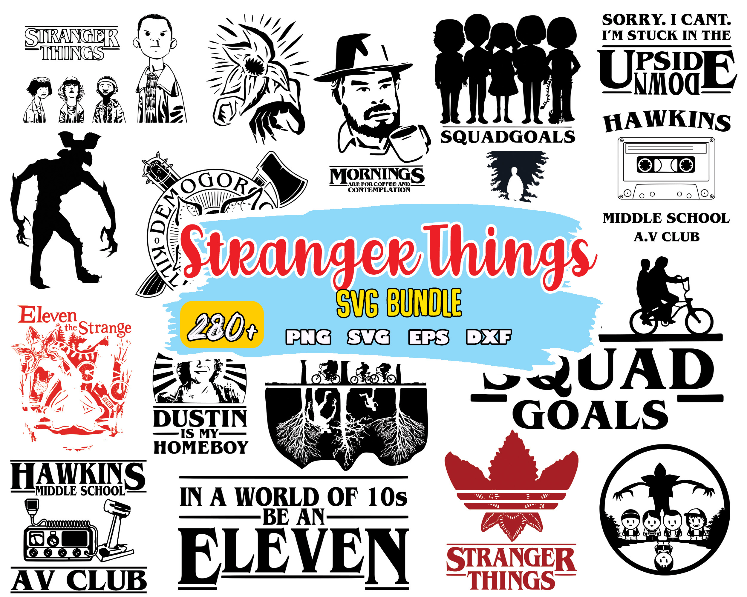 280 Stranger Things SVG Bundle, Stranger Things digital down | Inspire ...