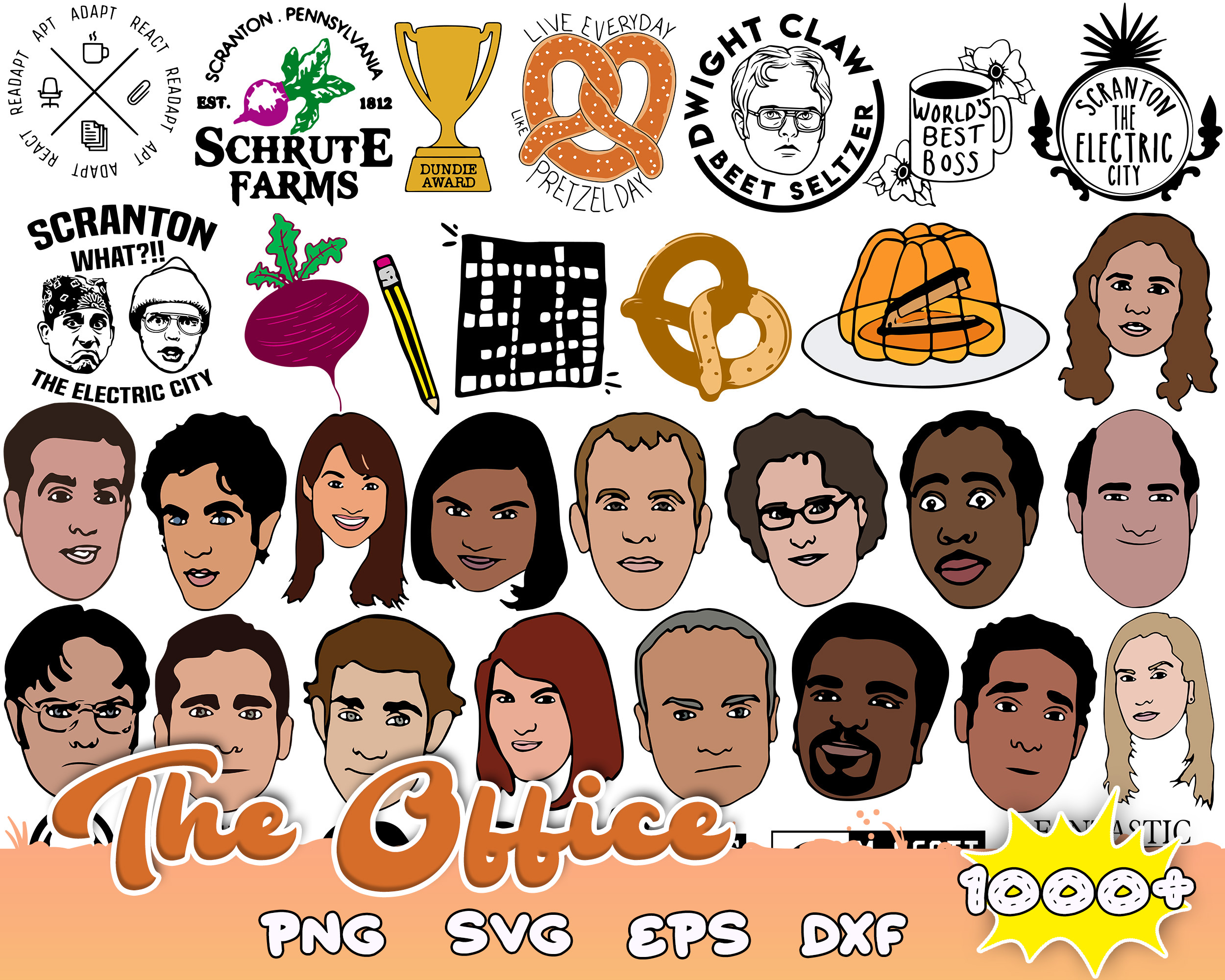 1000 THE OFFICE Bundle SVG, The Office Svg Files for Cricut, | Inspire ...