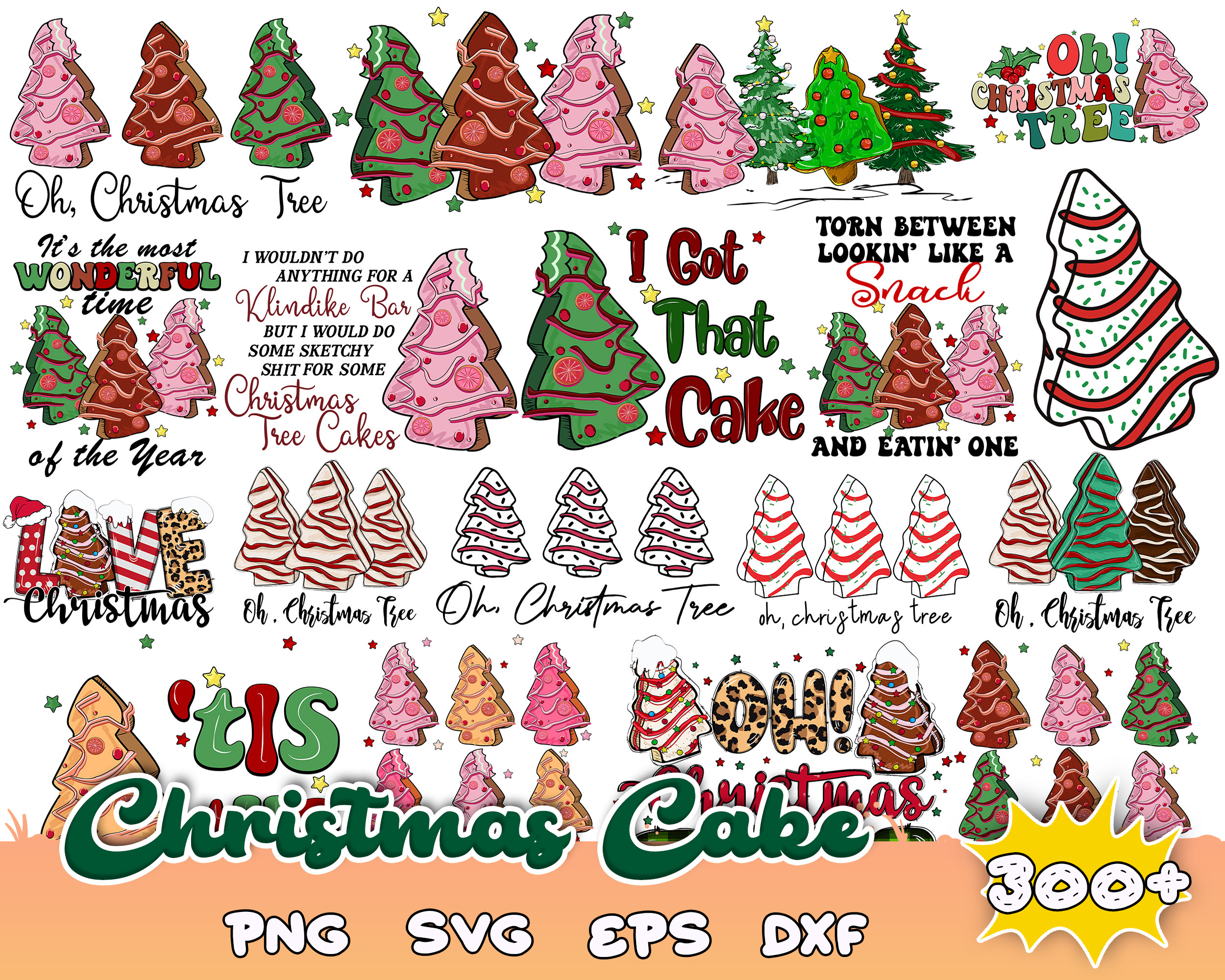 300 Christmas Tree Cakes Svg, Little Debbie Cakes Svg, Littl | Inspire ...