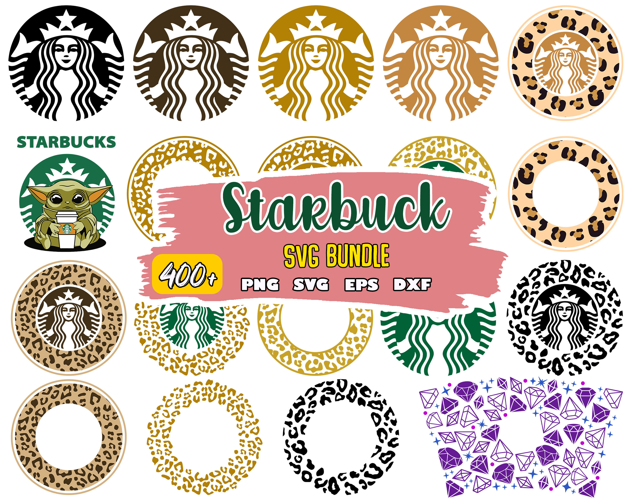 Starbucks svg, Starbucks bundle svg, Starbucks cup wrap bunl | Inspire ...