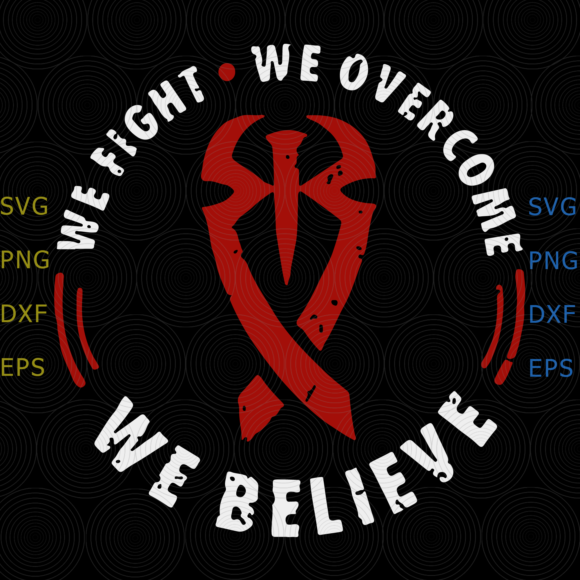 Big Dog We fight we overcome we believe svg, png dxf vector - Inspire ...