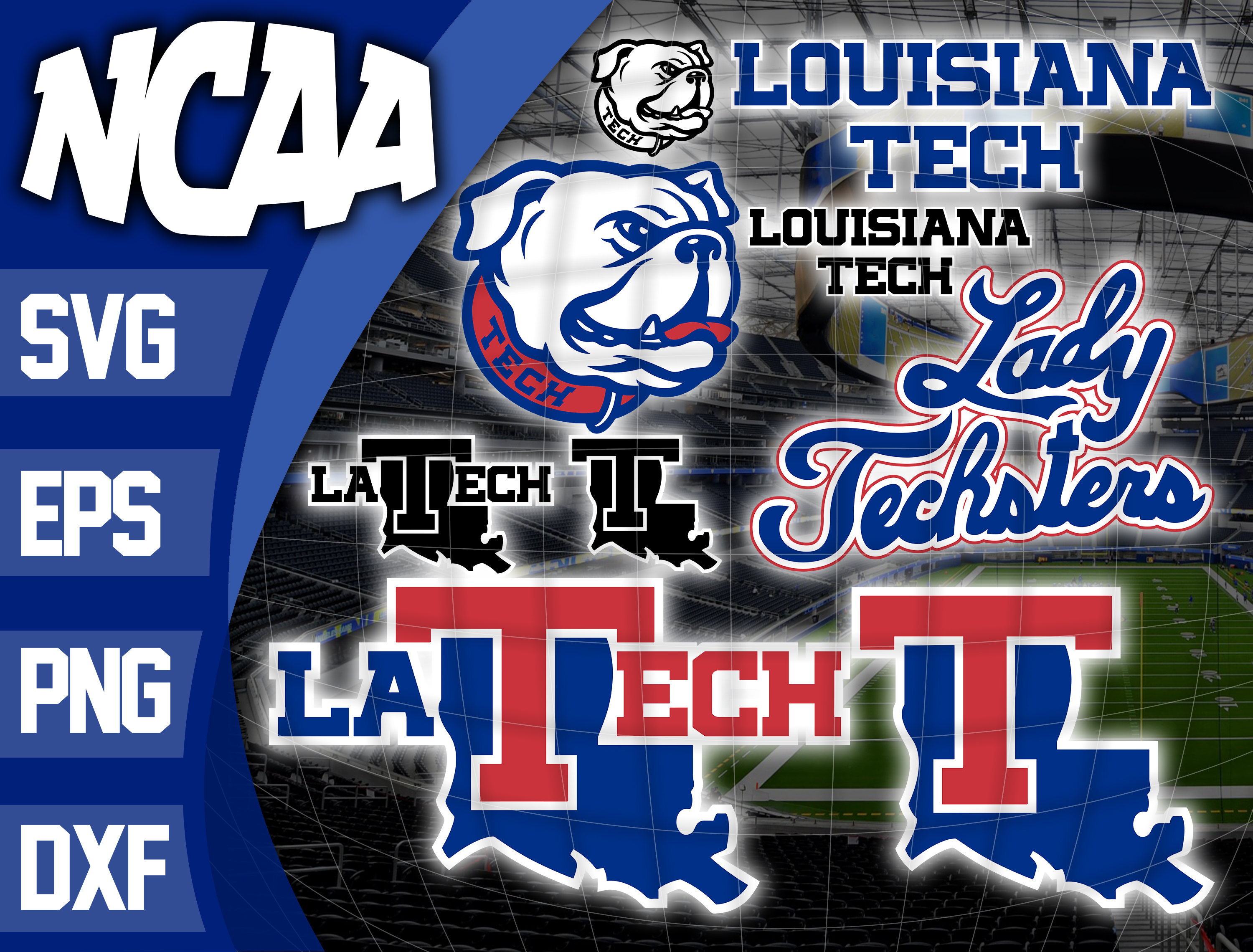 Louisiana Tech Bulldogs SVG bundle , NCAA svg, logo NCAA bun | Inspire ...