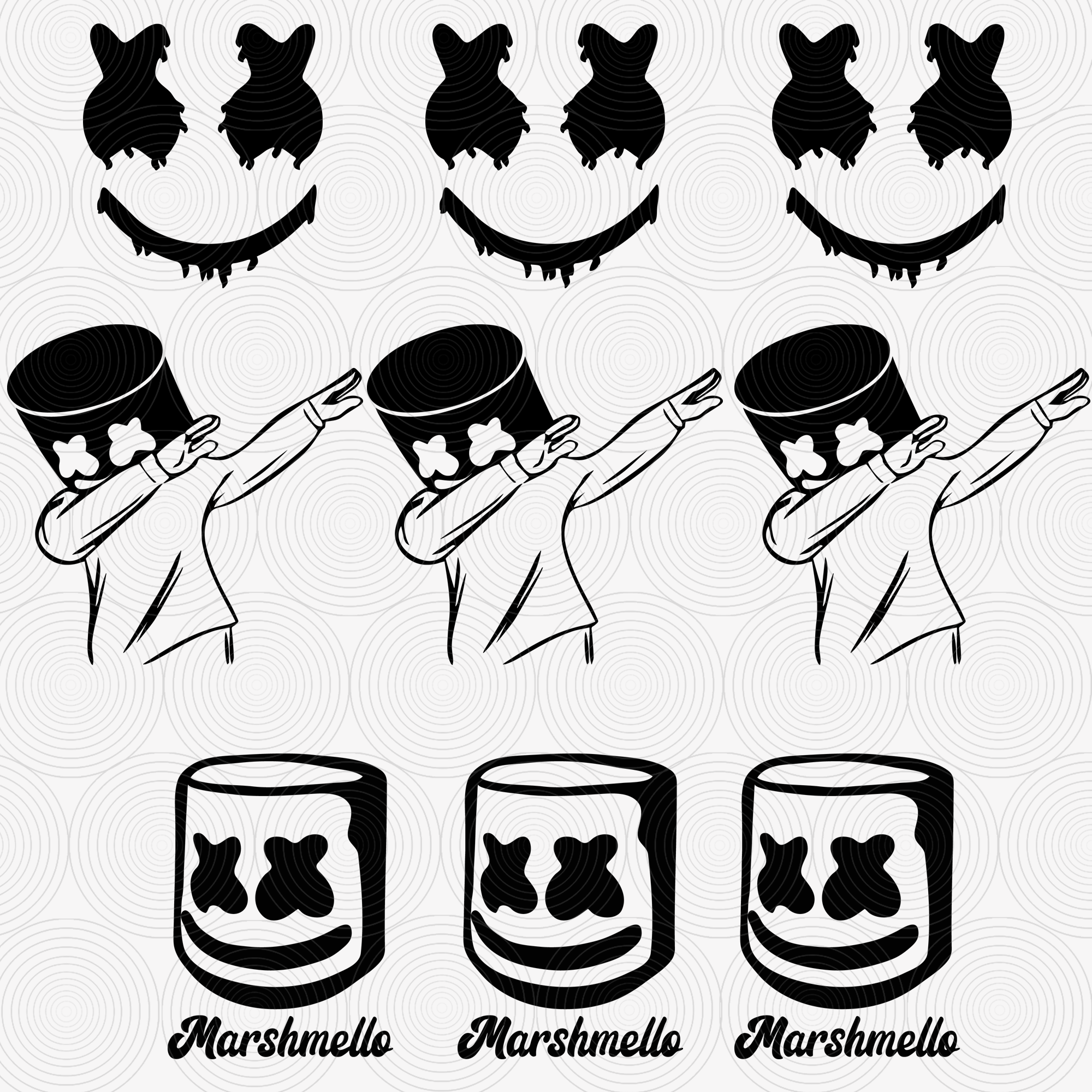 Marshmallow Smile Svg, Smile Svg, funny face Mello Svg Marsh | Inspire ...