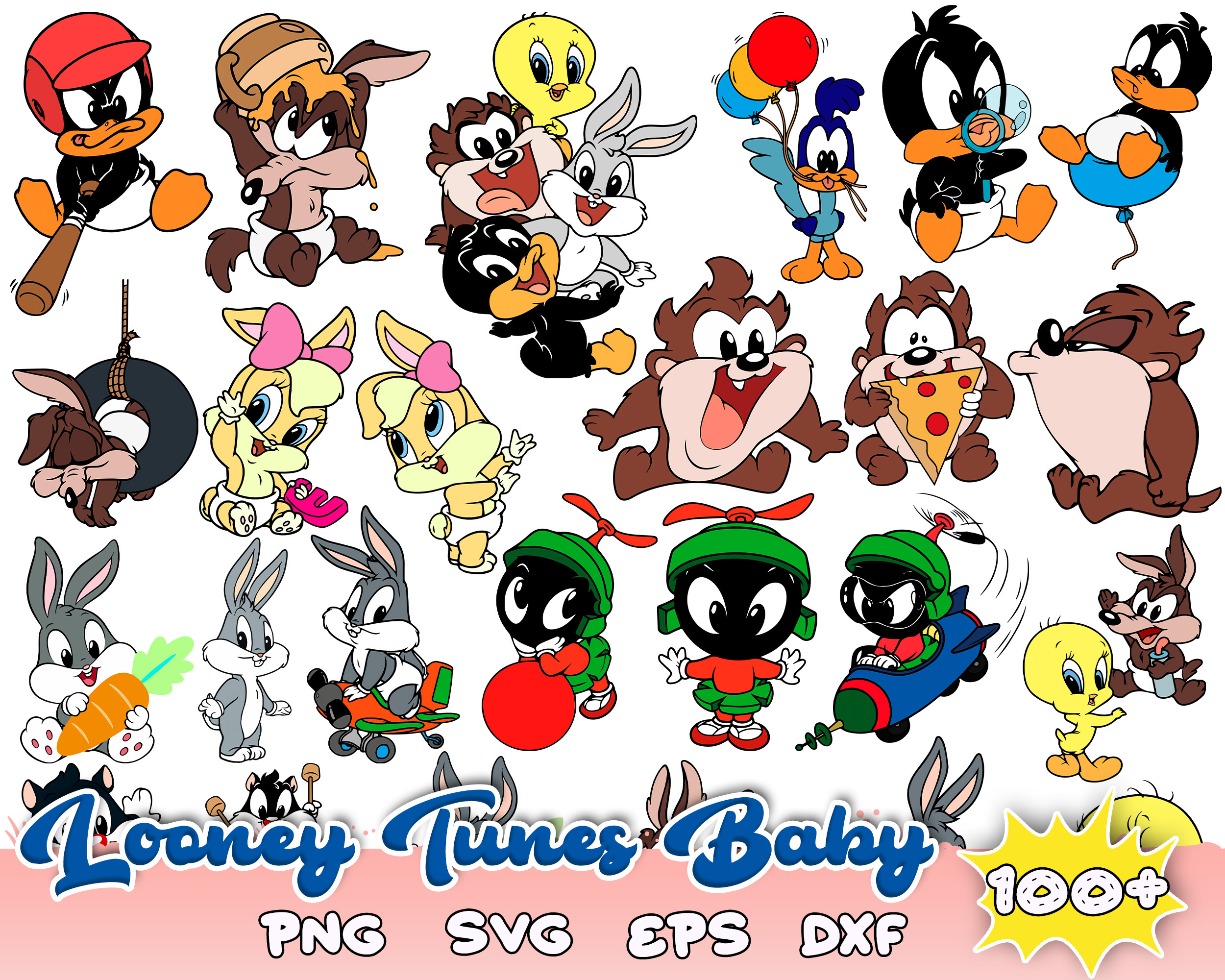 100 Looney Tunes SVG Bundle, Looney Tunes Birthday SVG, Loon - Inspire ...
