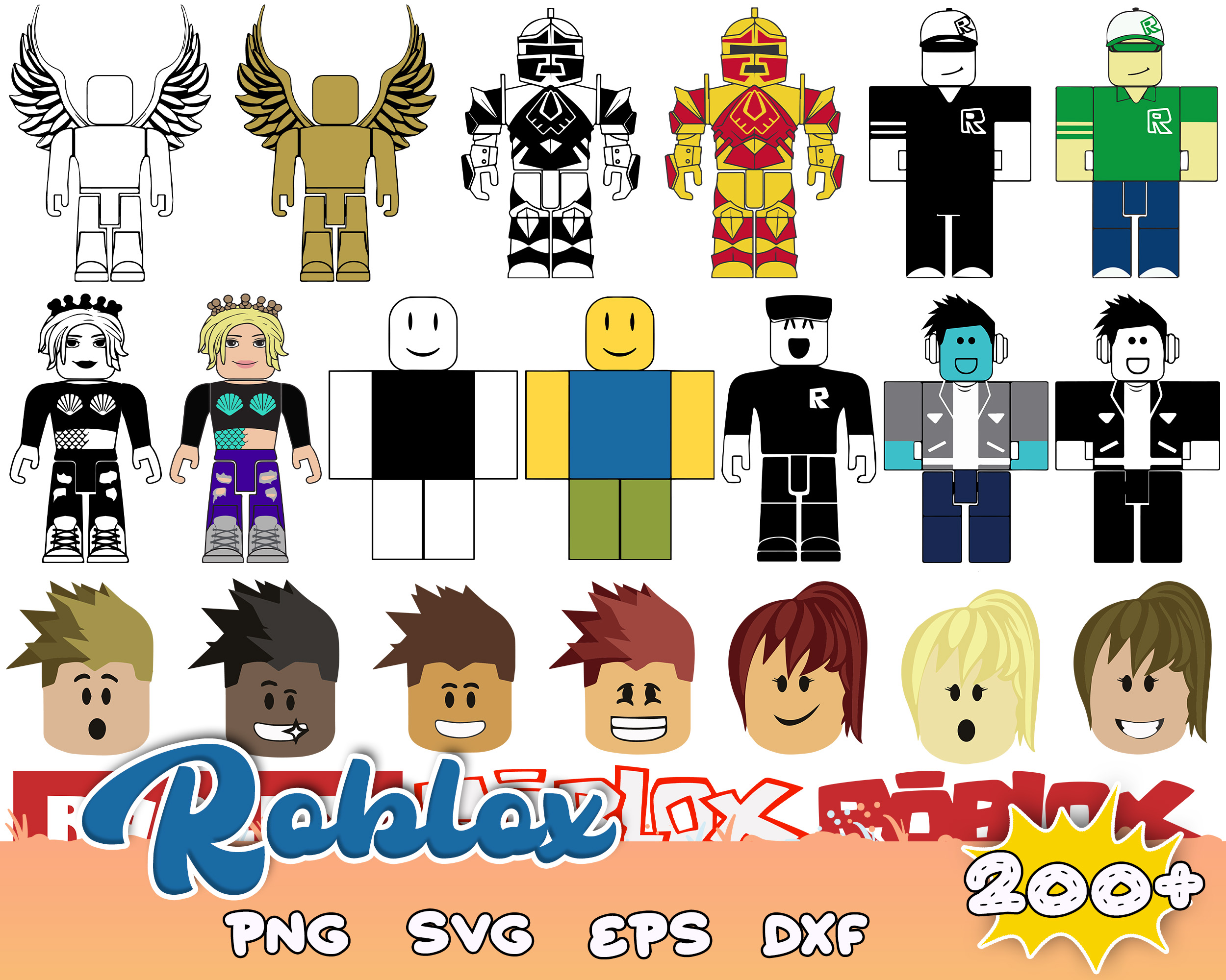 200 Gaming Svg Bundle, Game Svg, Game png, Roblox svg bundle | Inspire ...