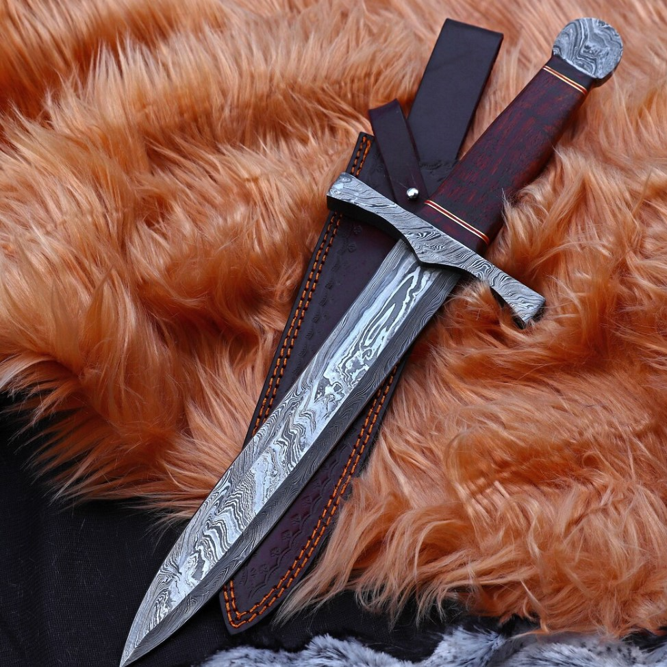 Closer to the Sun Damascus Steel Medieval Arming Dagger Blen - Inspire ...