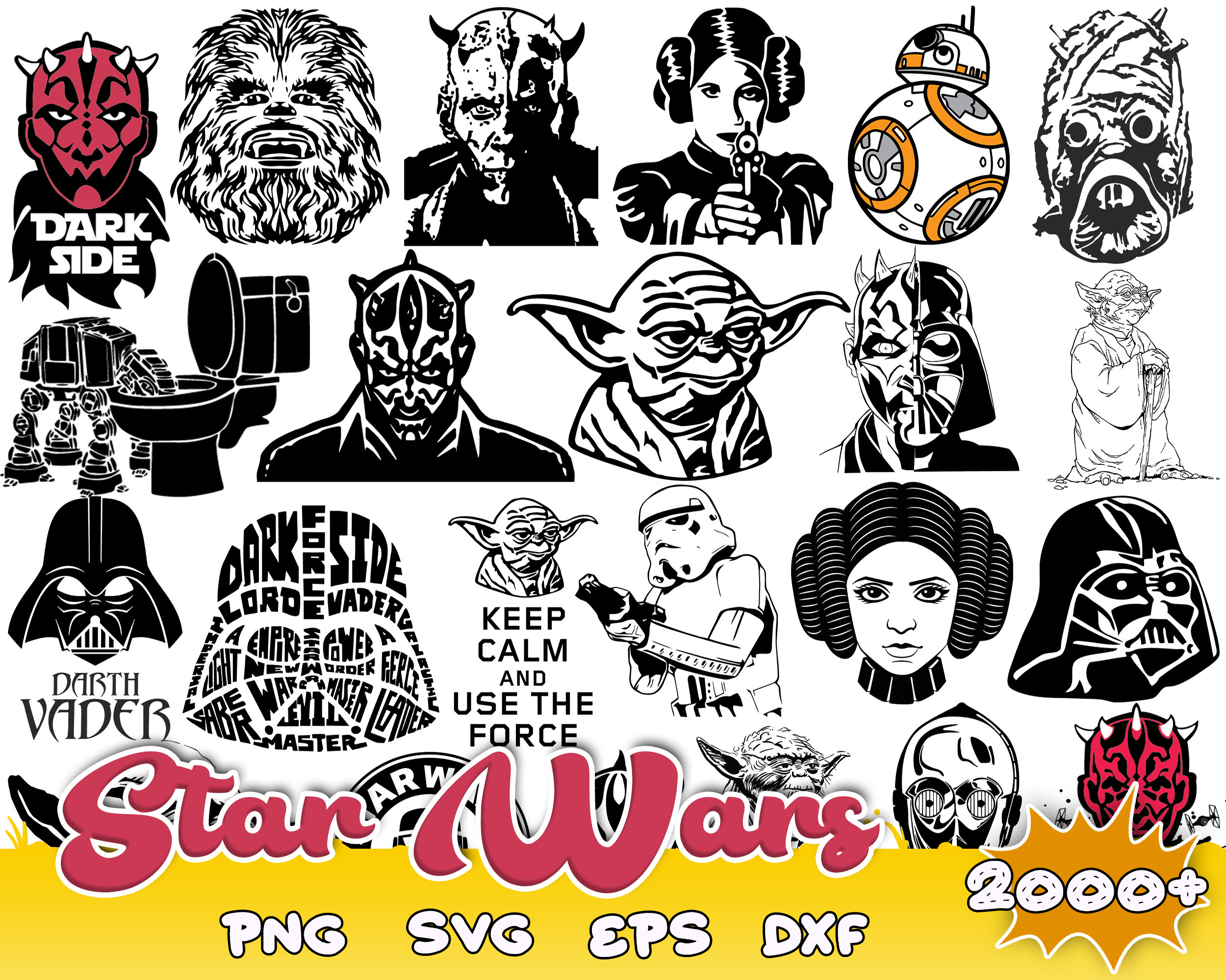 Star wars svg Bundle, Star wars Files, Star Wars Cut files, | Inspire ...