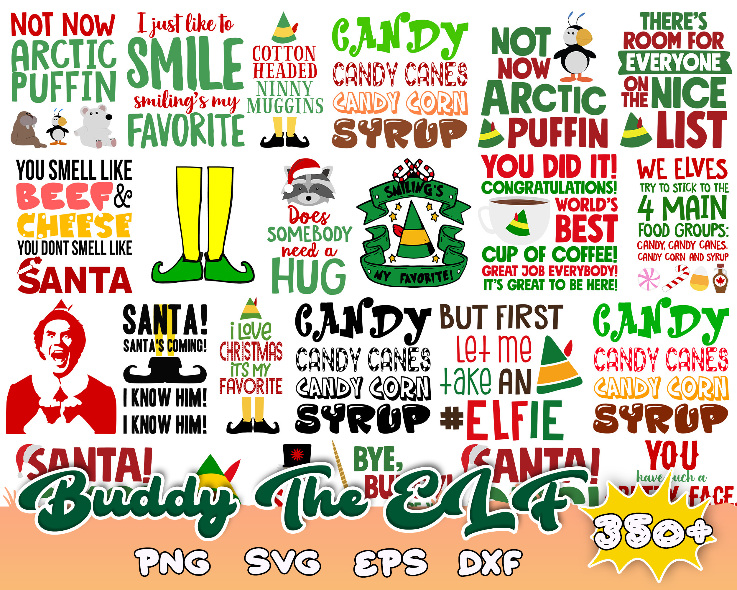 Buddy The Elf Bundle Svg Buddy The Elf Svg Elf Christmas S Inspire Uplift