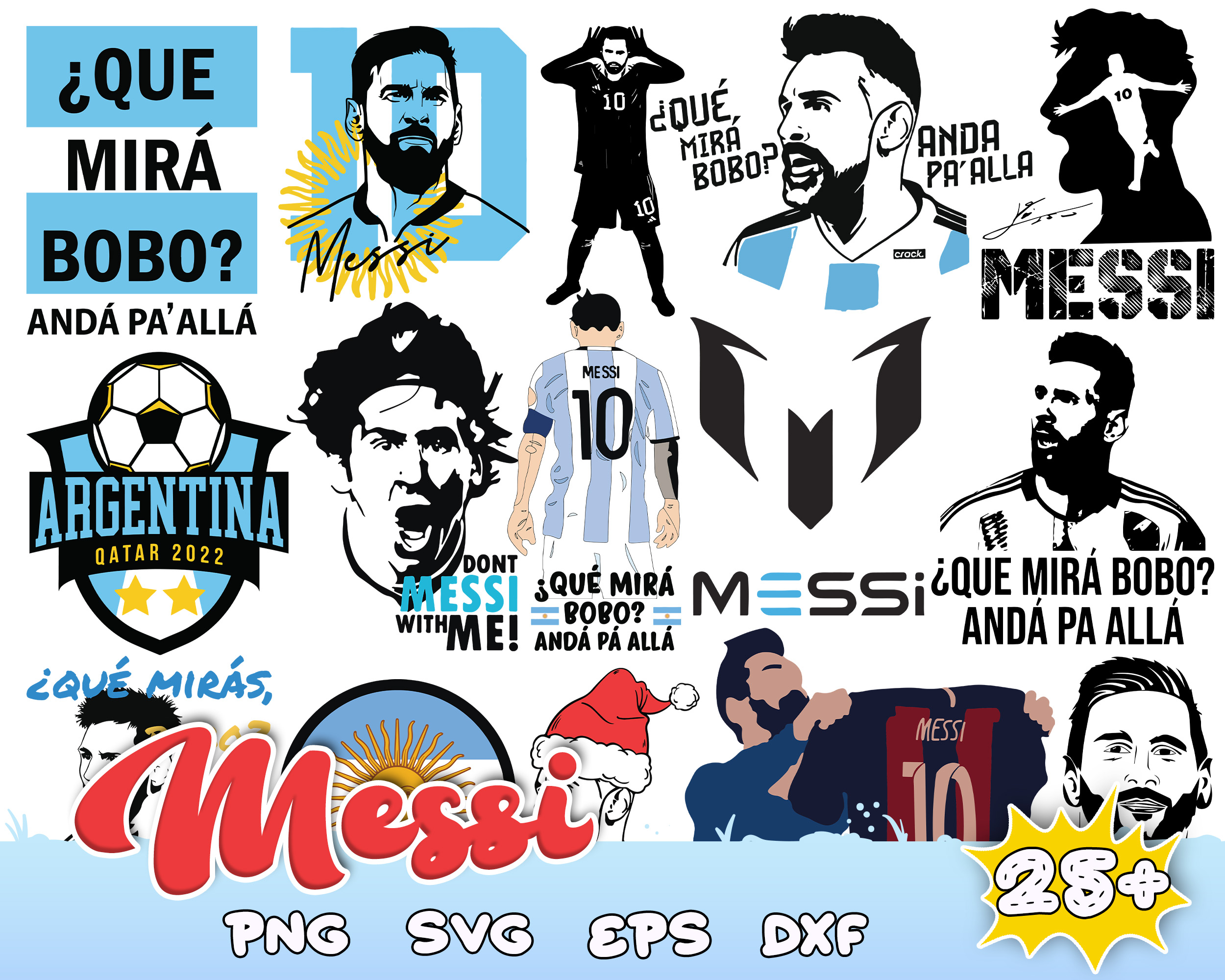Messi Bundle Svg, Lionel Messi Svg, Soccer SVG, Football Arg | Inspire ...