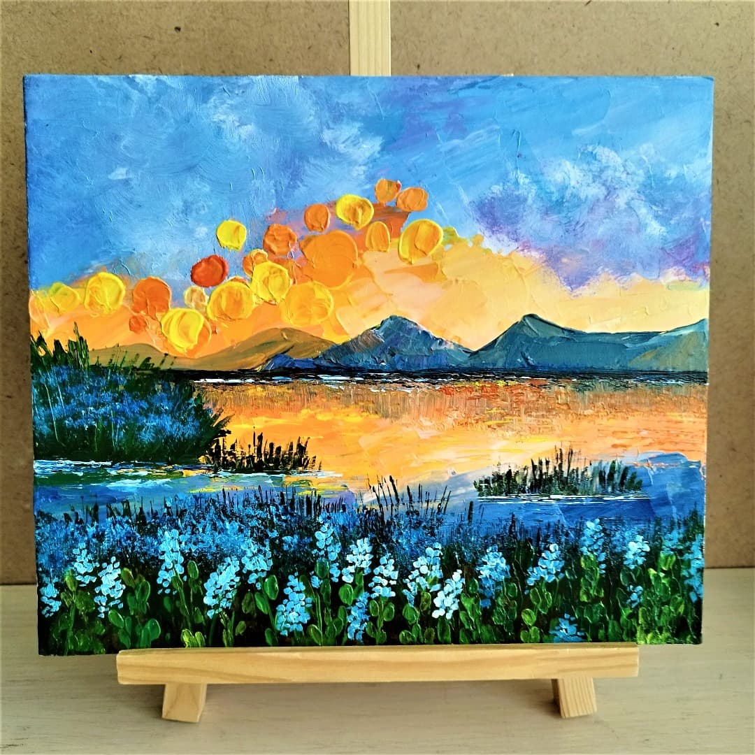 Sunset Landscape Painting