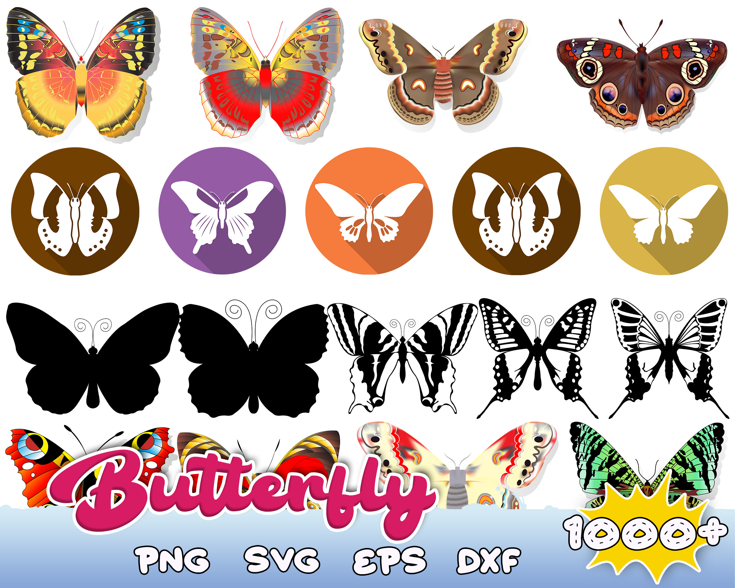 Butterfly Bundle Svg, Butterfly Svg, Butterfly Clipart, Butt | Inspire Uplift