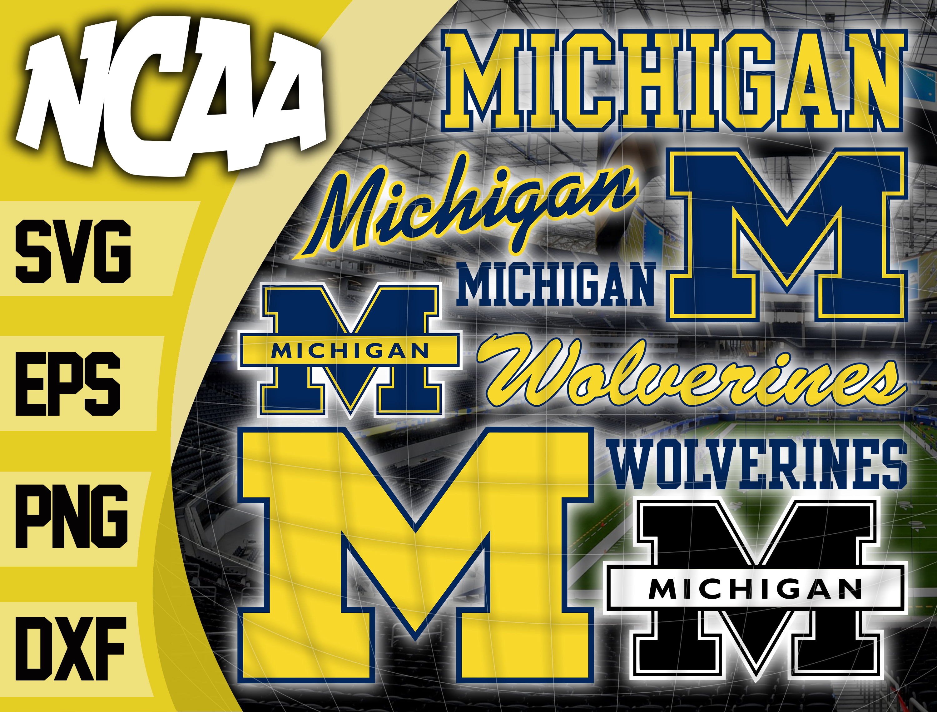 Michigan Wolverines SVG bundle , NCAA svg, logo NCAA bundle | Inspire ...