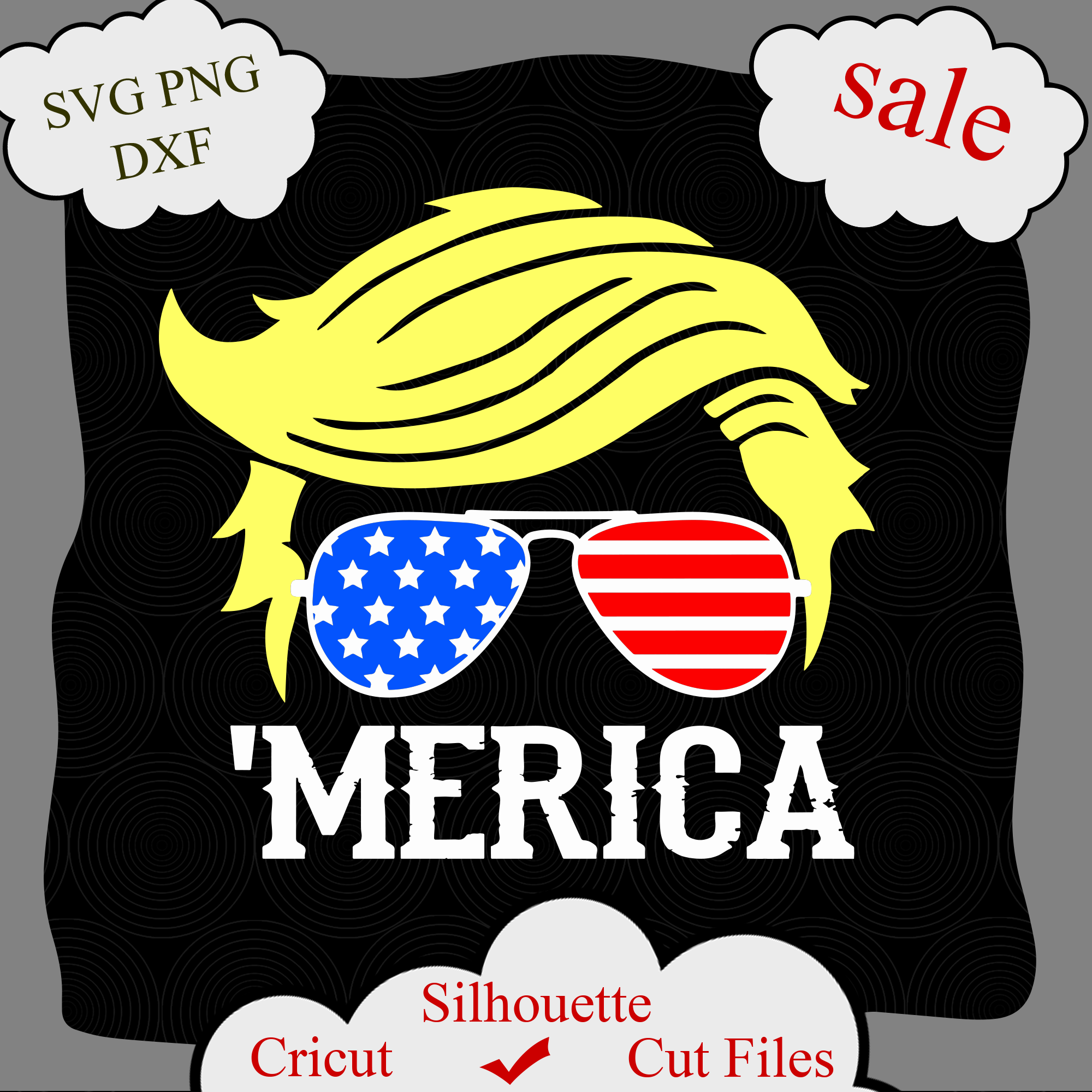 Trump Merica svg, Trump 2024 svg, vote trump svg, Trump Hair | Inspire ...