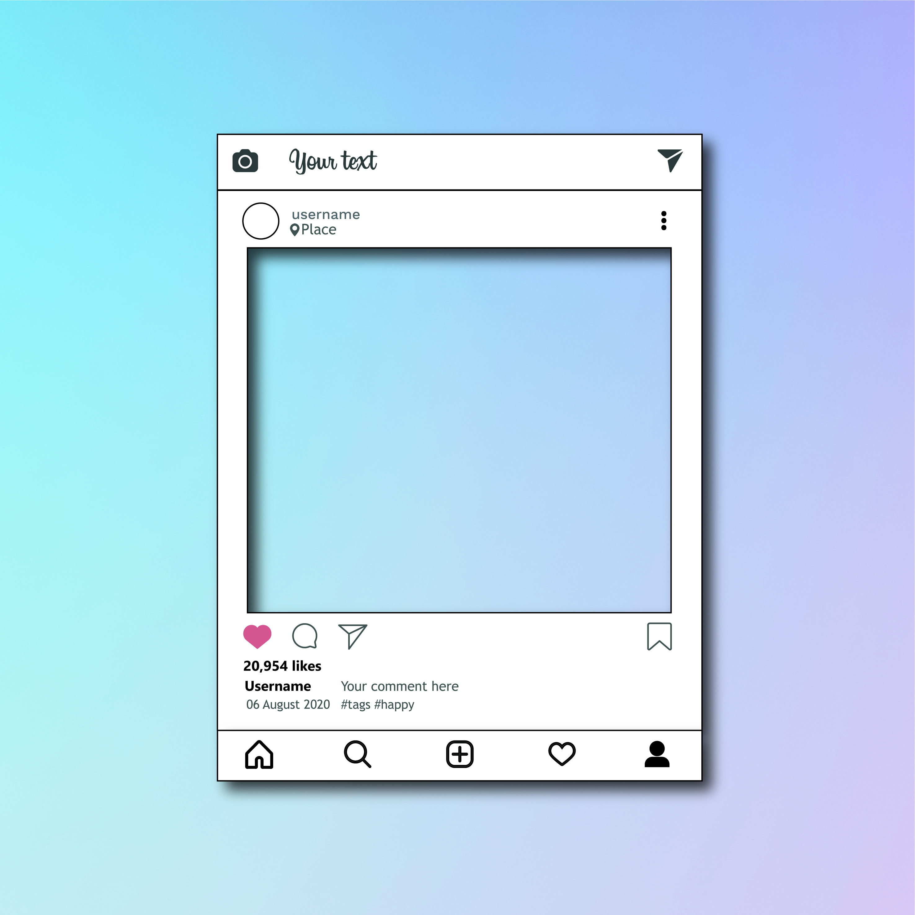 Customized Instagram Style Prop Frame | Inspire Uplift