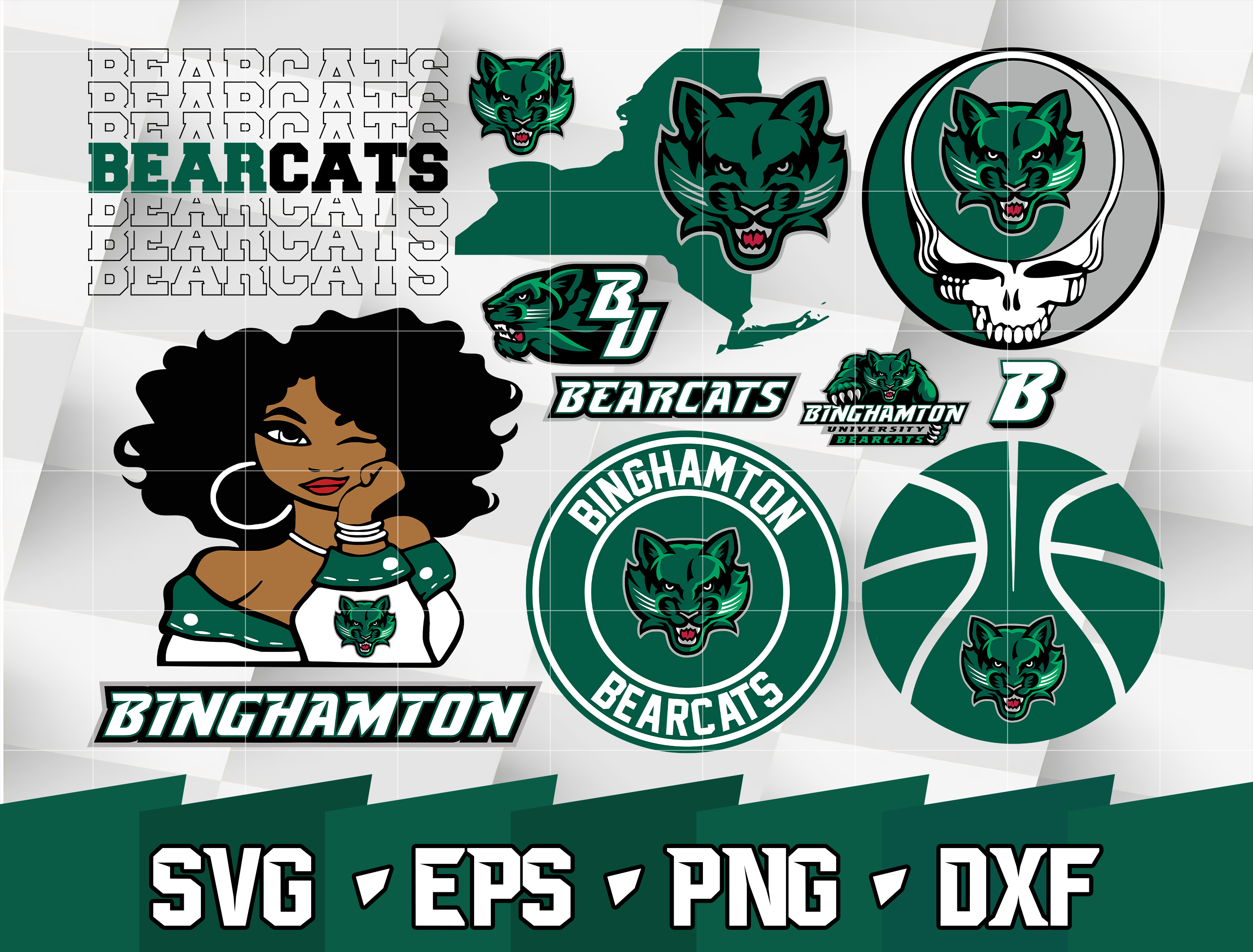 Binghamton University Bearcat Logo Binghamton University Apparel