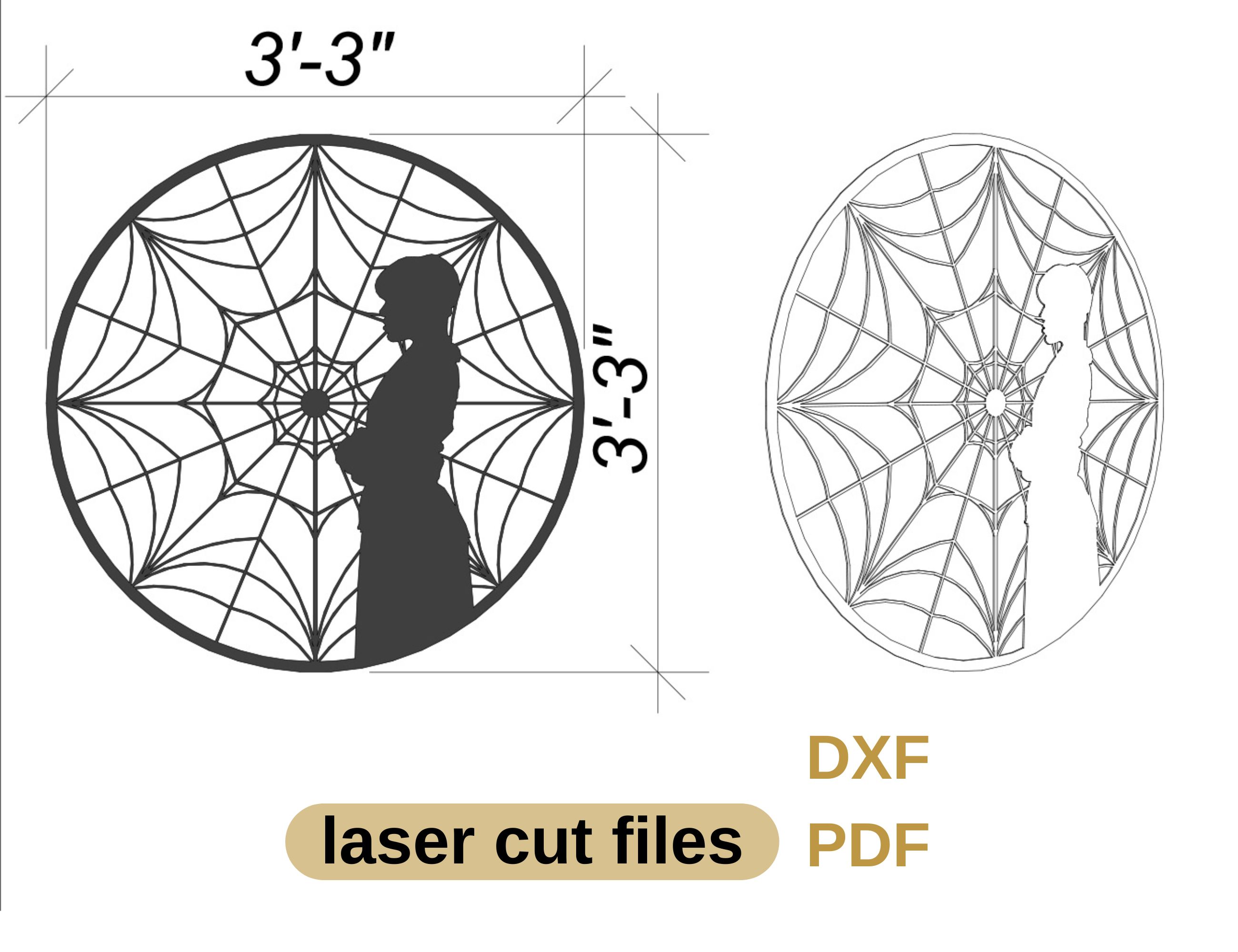 Wednesday Laser cut file - DXF pdf for CNC - Digital downloa | Inspire ...