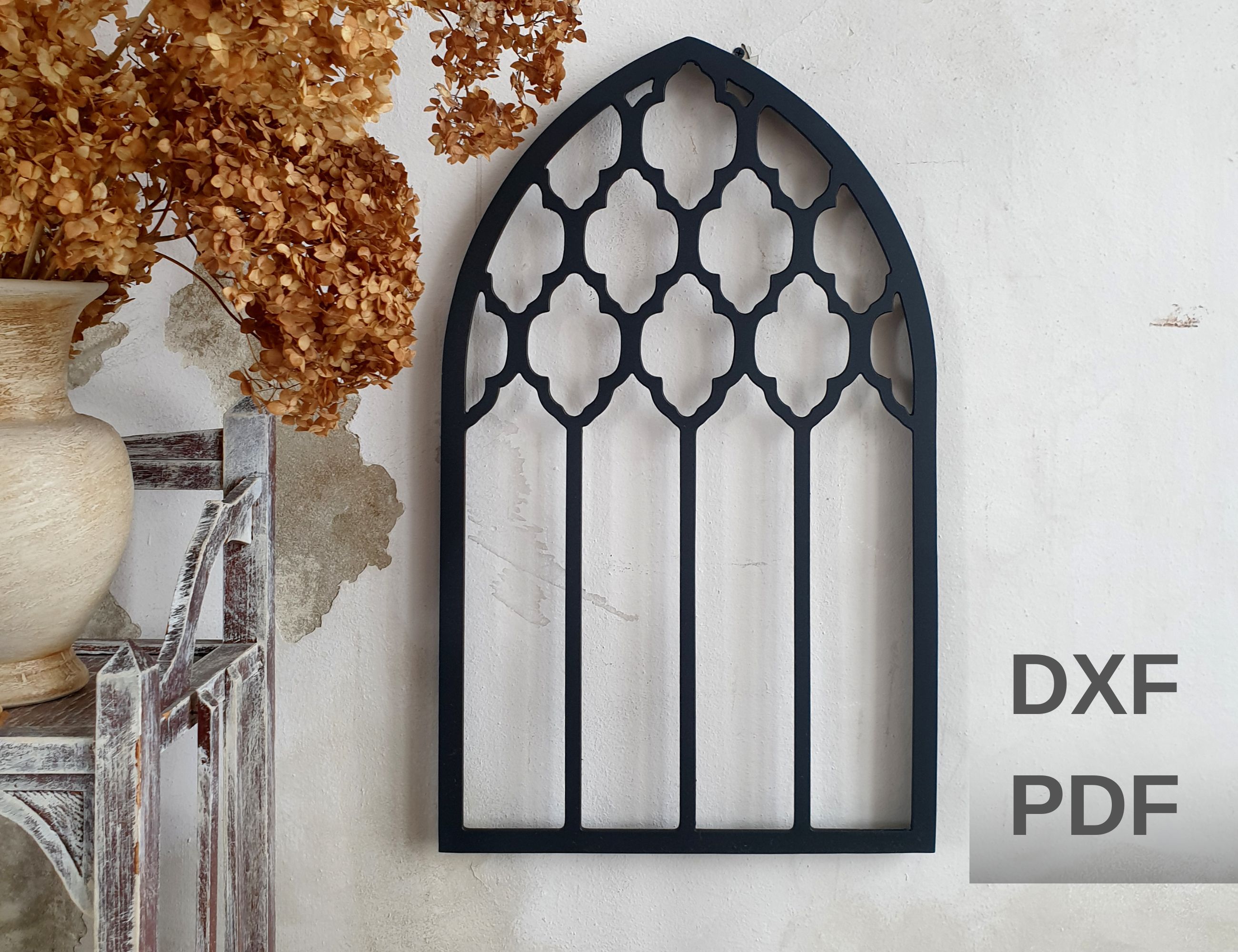 Gothic arc Laser cut file - DXF pdf for CNC -Digital downloa | Inspire ...