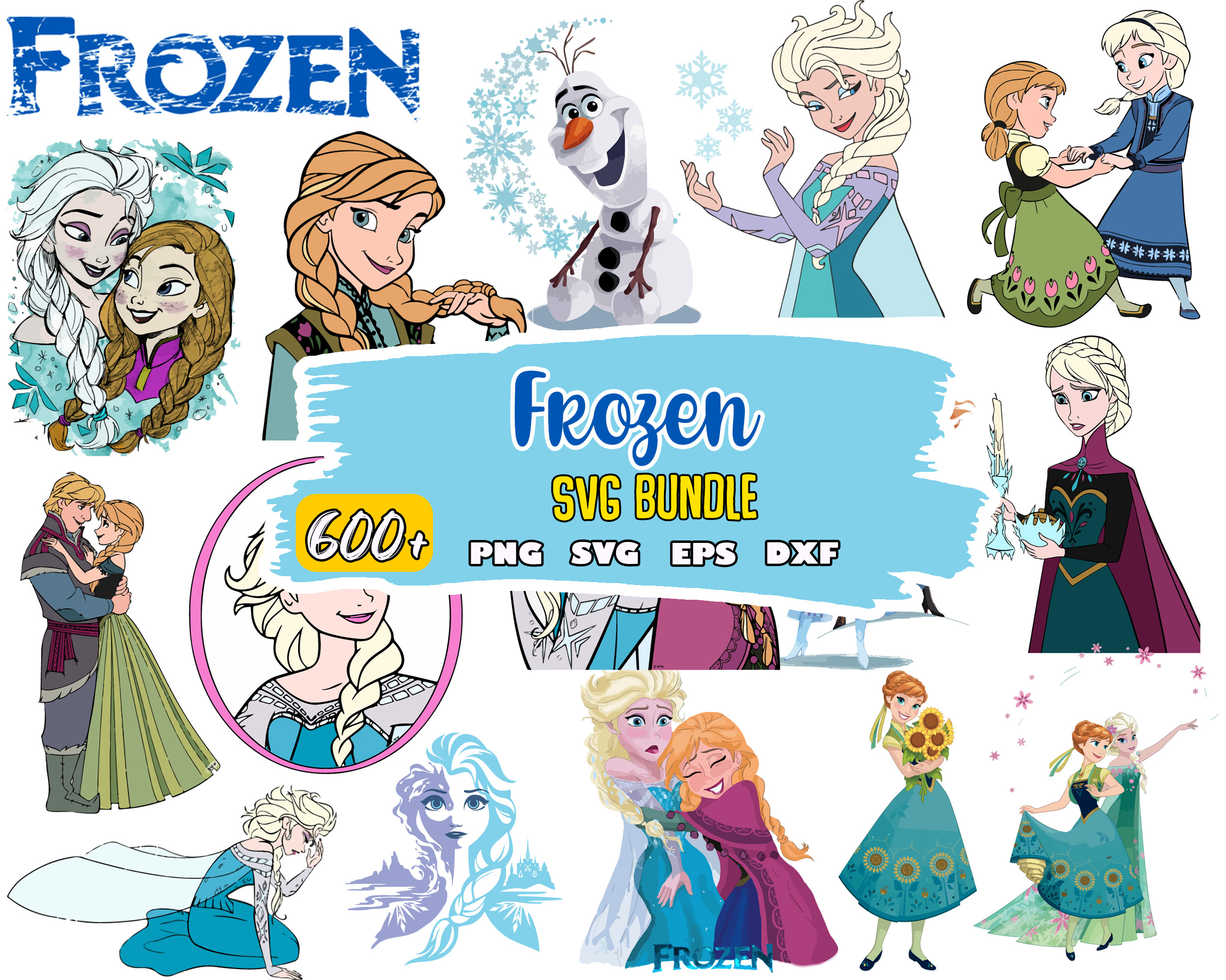 Frozen SVG, Frozen Svg Bundle, Anna Svg, Olaf Svg, Frozen Si | Inspire ...