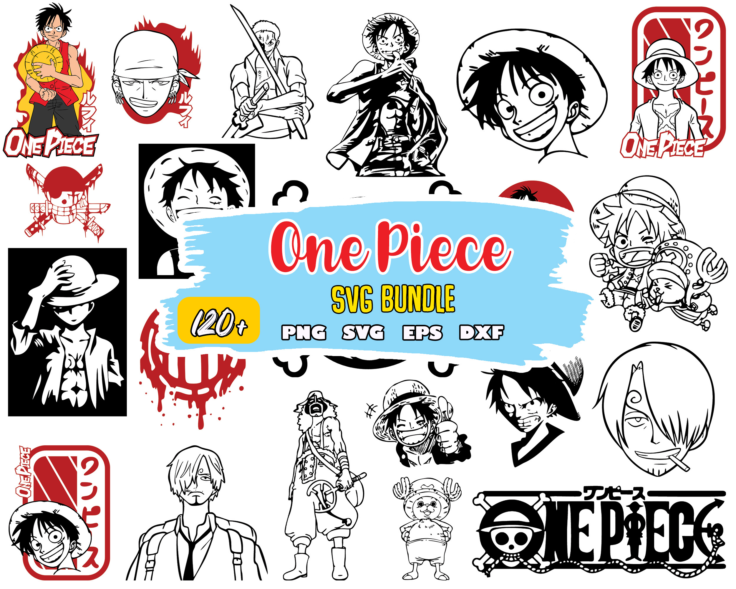 One Piece, Anime Bundle, One Piece Characters, Japanese SVG, - Inspire ...