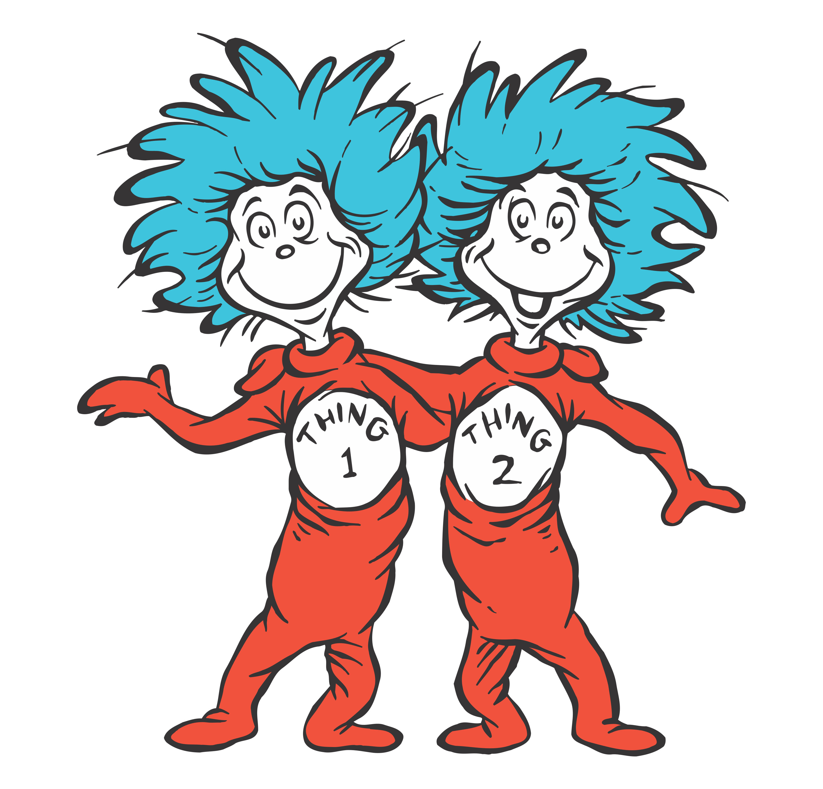 Thing 1 Thing 2 Dr Seuss Svg, Dr Seuss Clipart, Dr Seuss Bir | Inspire ...