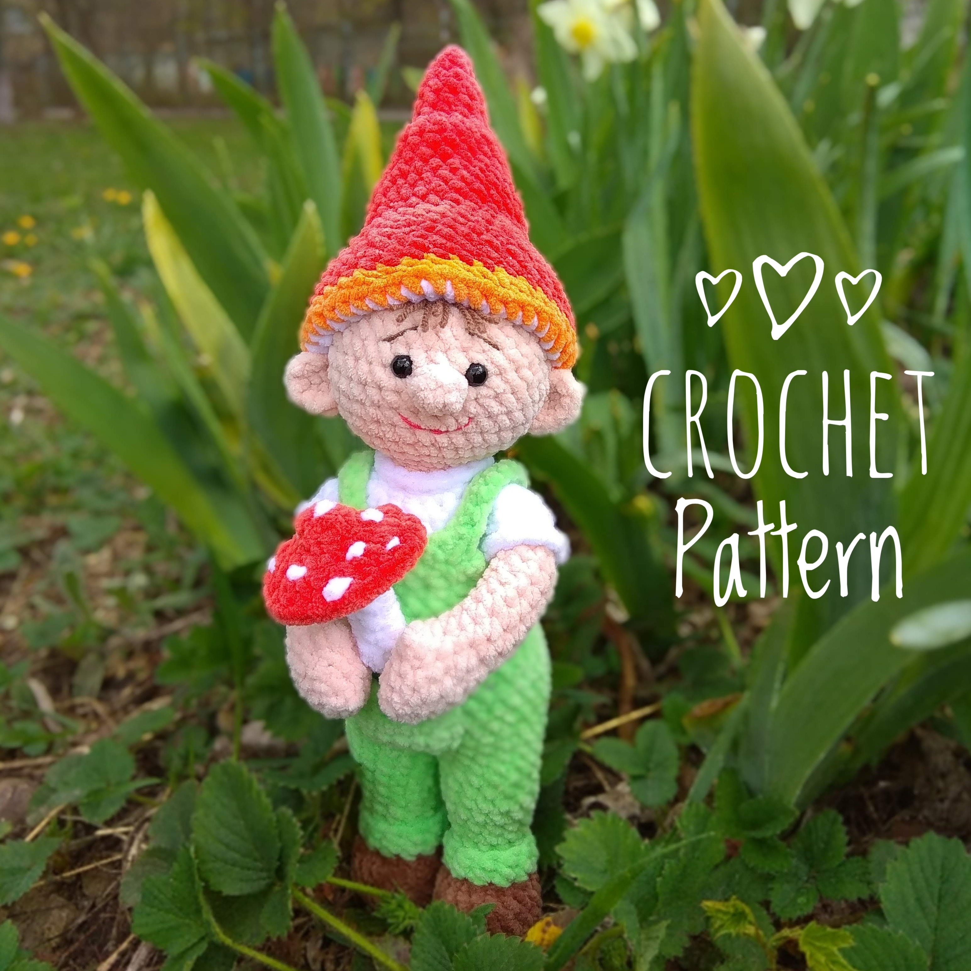 Crochet gnome pattern, Amigurumi gnome, Garden gnome pattern | Inspire ...